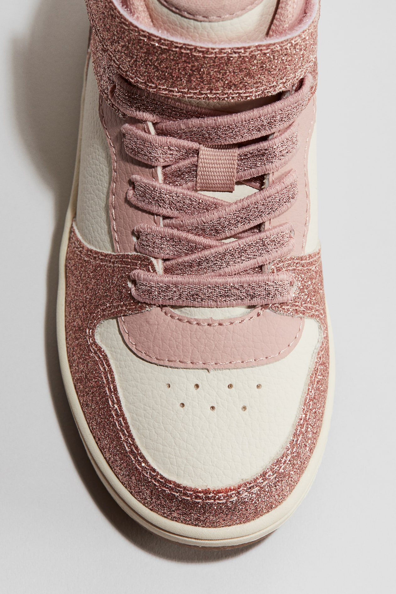 Dusty pink/glittery High Tops for kids | H&M US