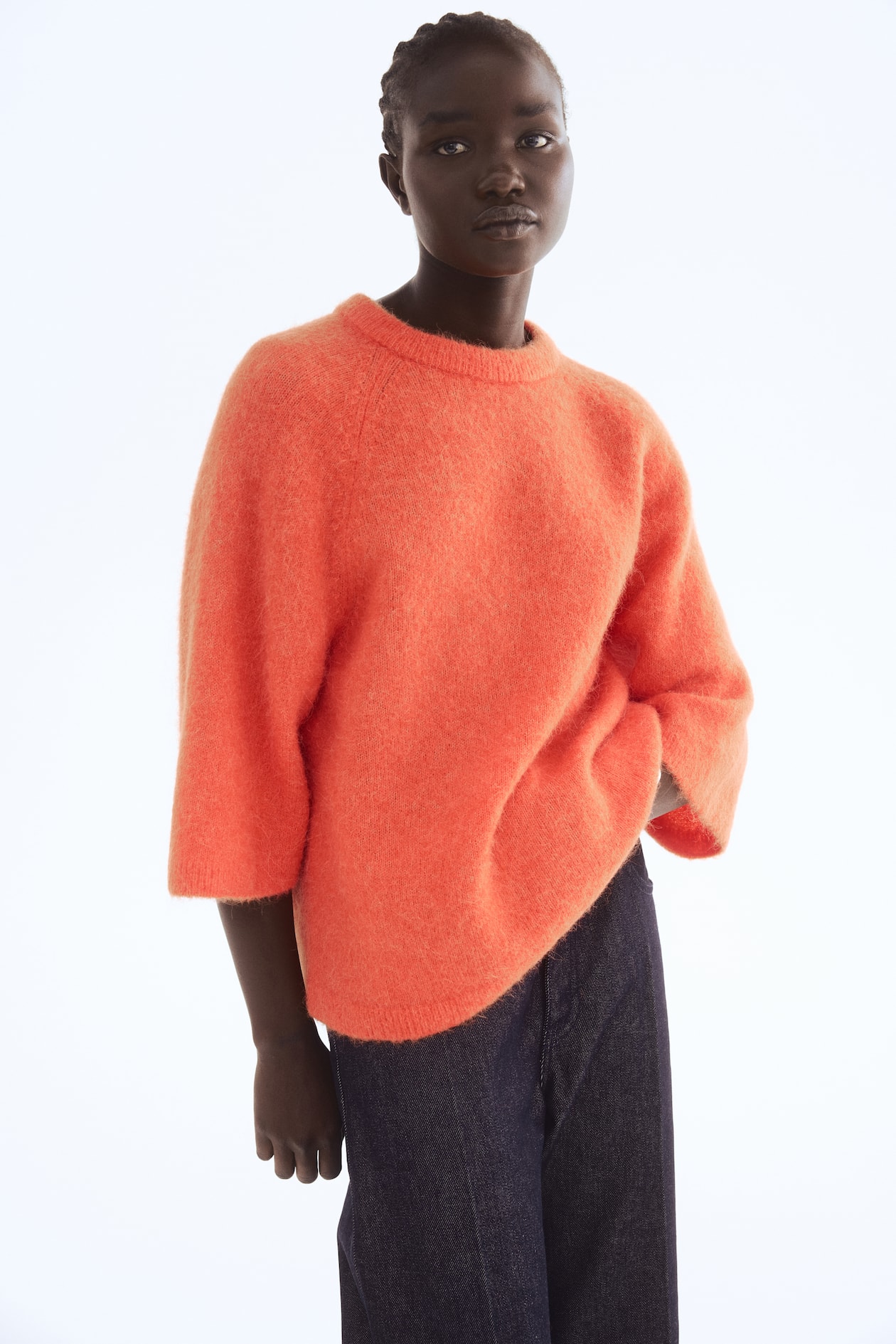 Women's Orange Alpaca-Blend Sweater | H&M CA