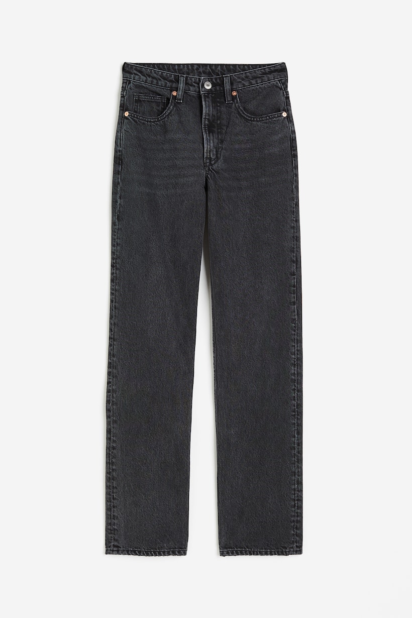 Women's Black Straight High Jeans | H&M GB
