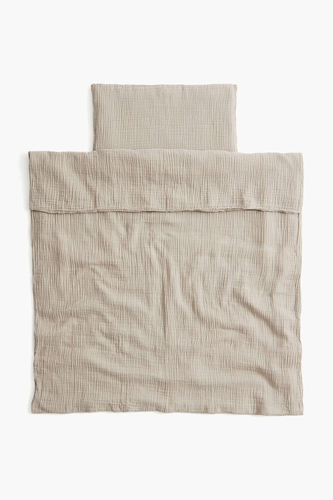 Muslin Crib Duvet Cover Set - Light beige - Home All | H&M US