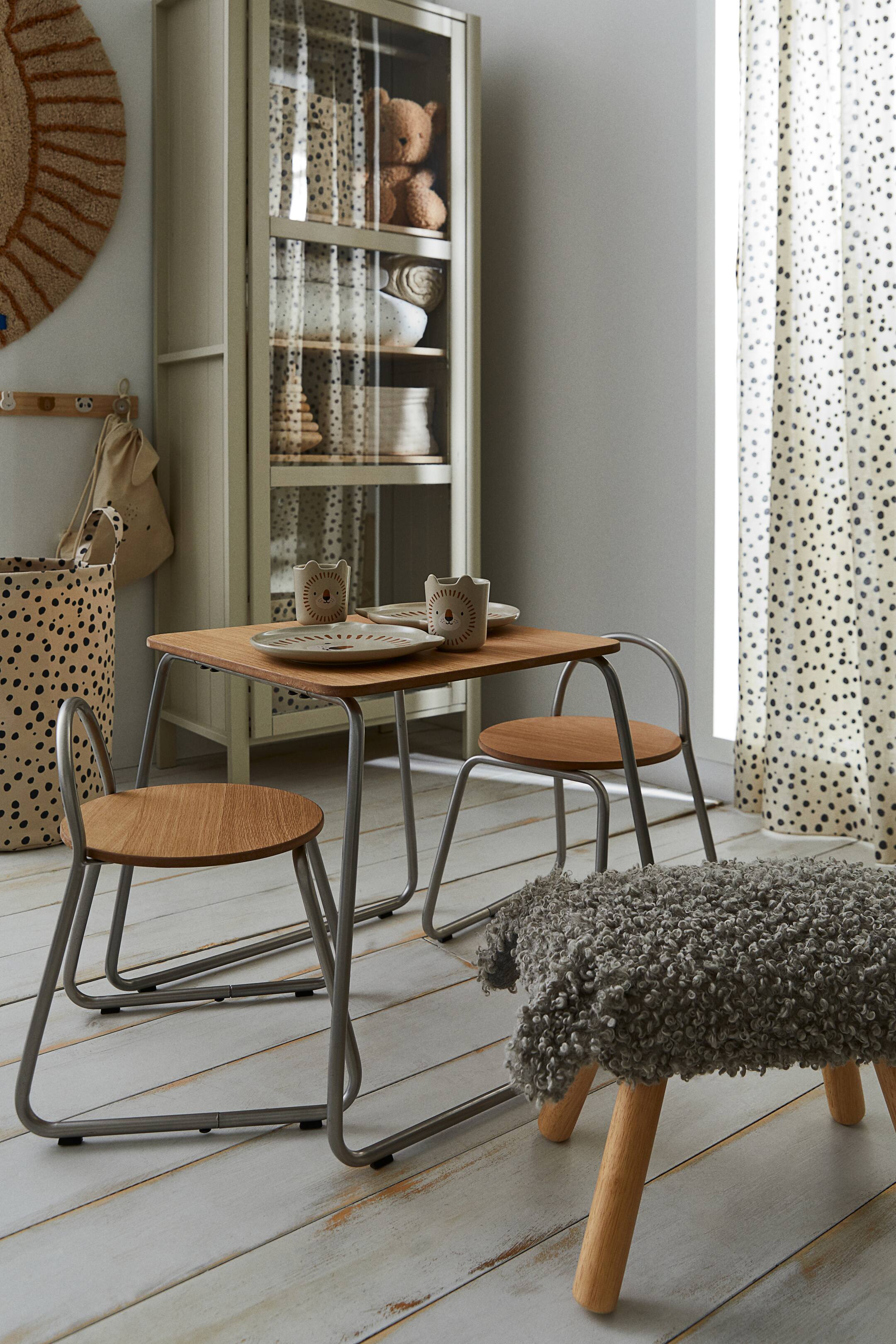 Børnebord med skamler - Sølv - Home All | H&M DK