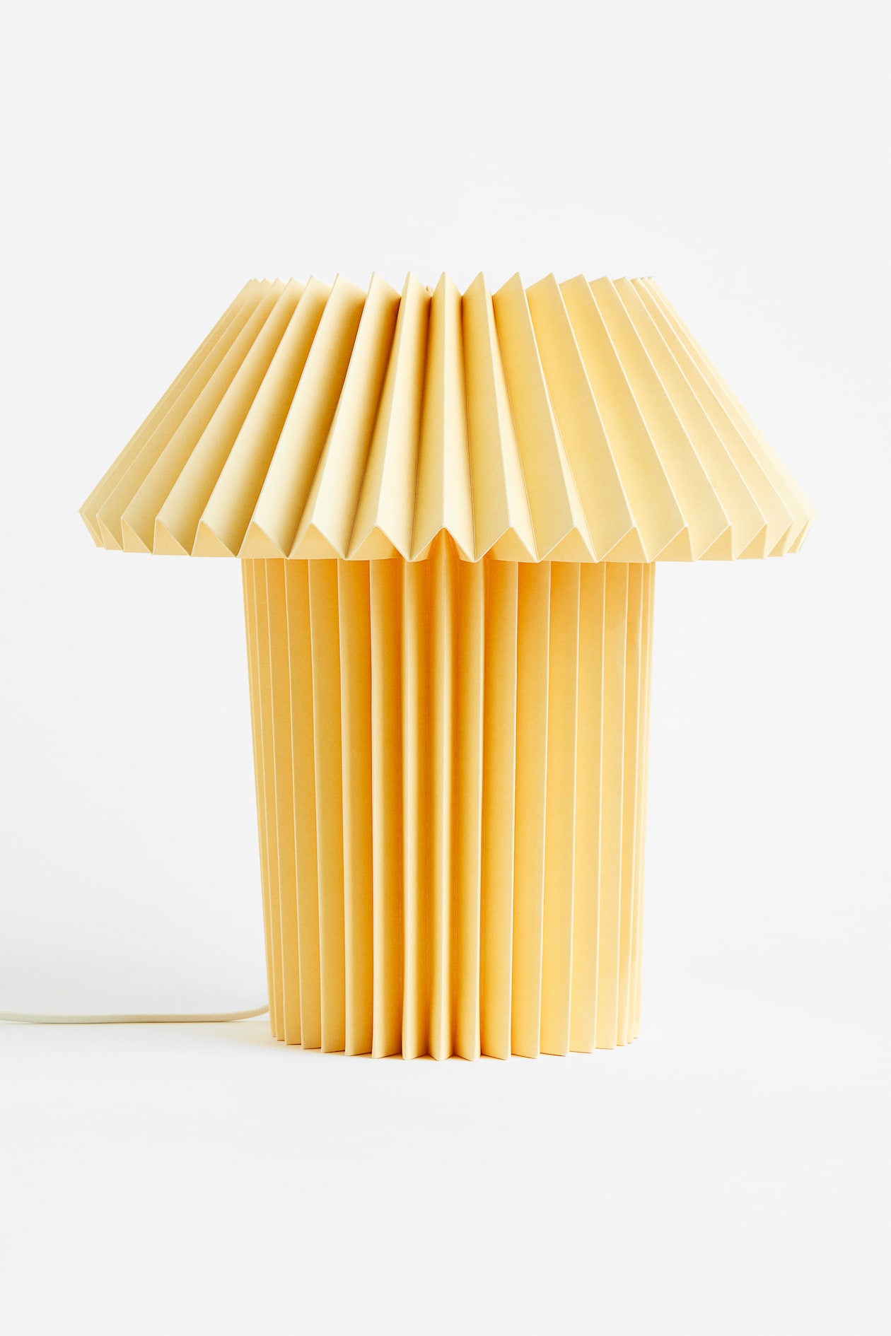 Pleated paper table lamp - Yellow - Home All | H&M GB