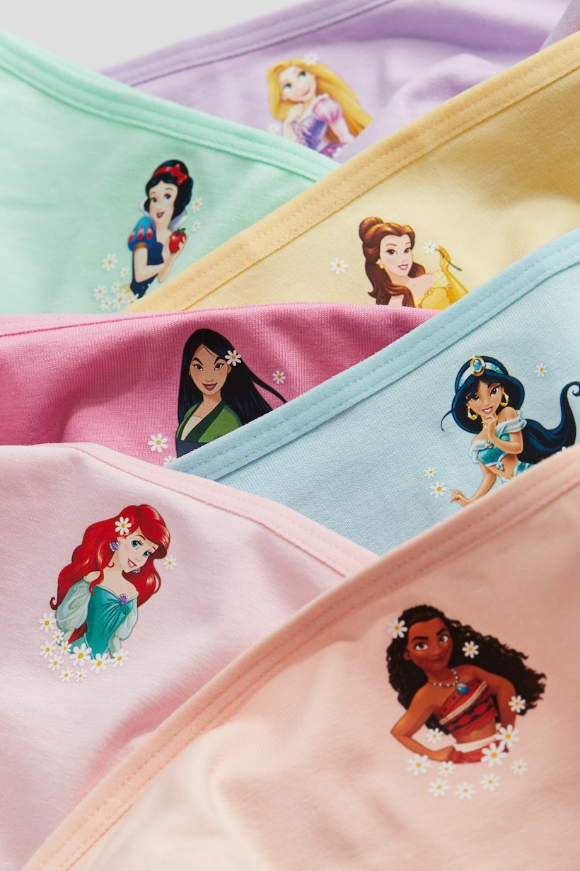 Pink/Disney Princesses 7-pack Cotton Briefs for kids | H&M US