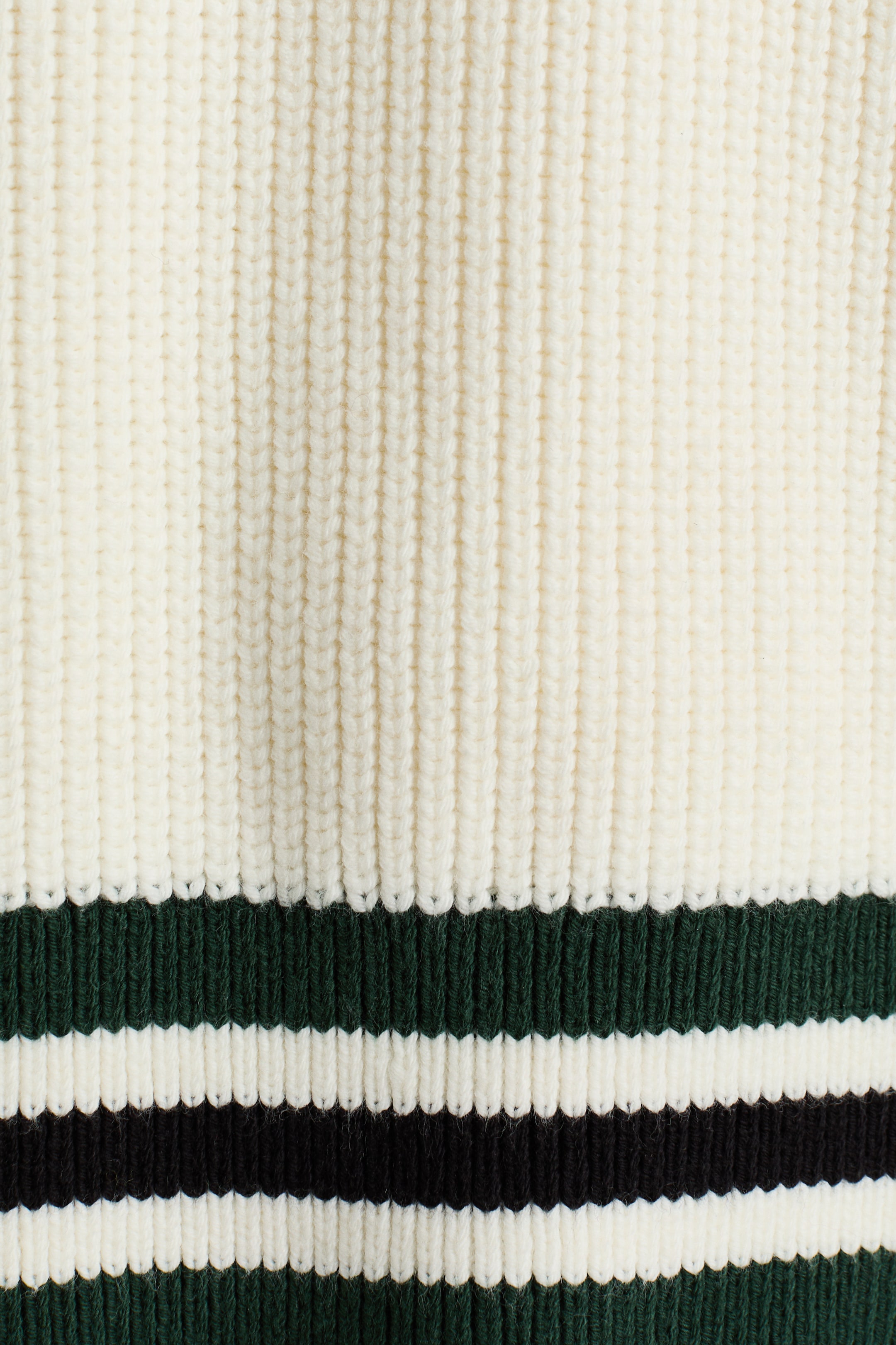 Relaxed Fit Rib-knit jumper - Cream/Stripes - Men | H&M IN