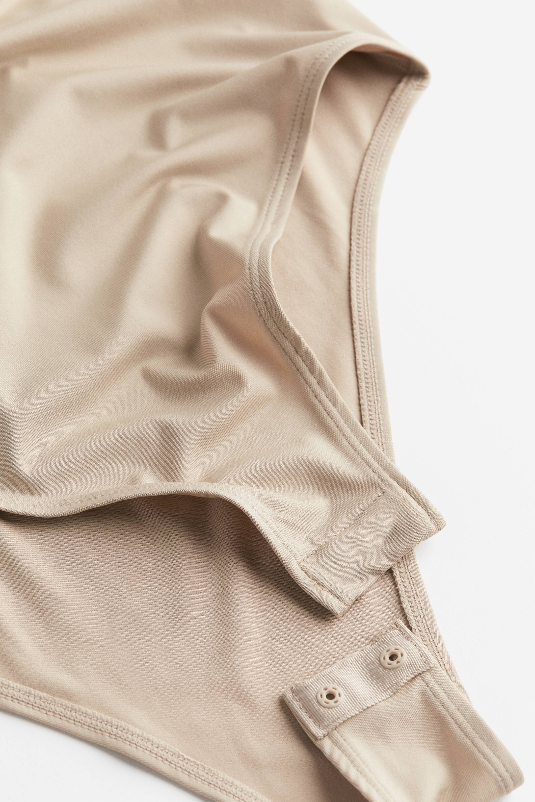 Sleeveless jersey body - Beige - Ladies | H&M IN