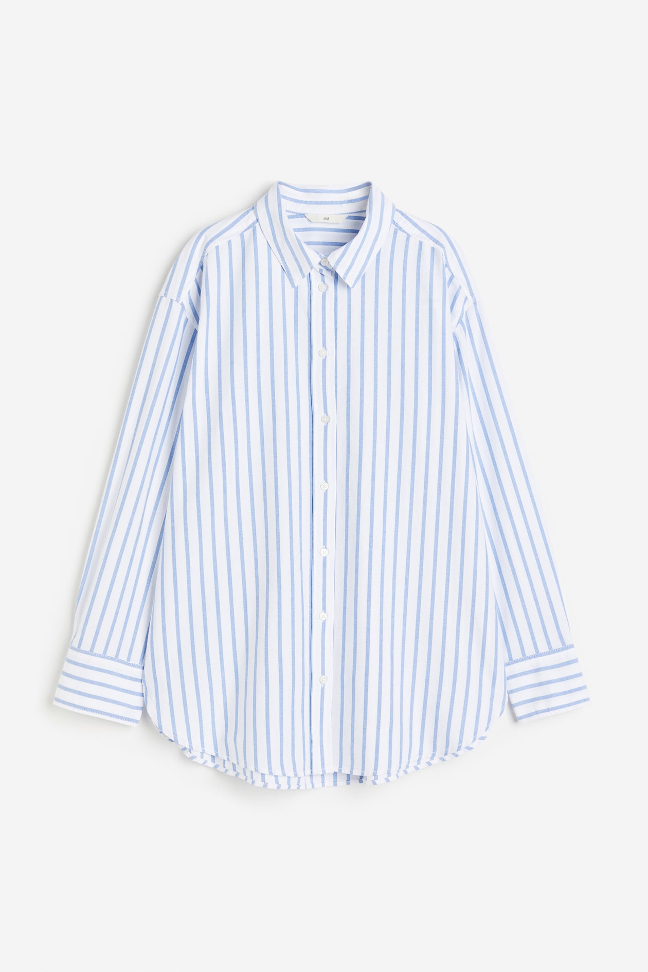 Oxfordskjorta - Vit/Blårandig - DAM | H&M SE