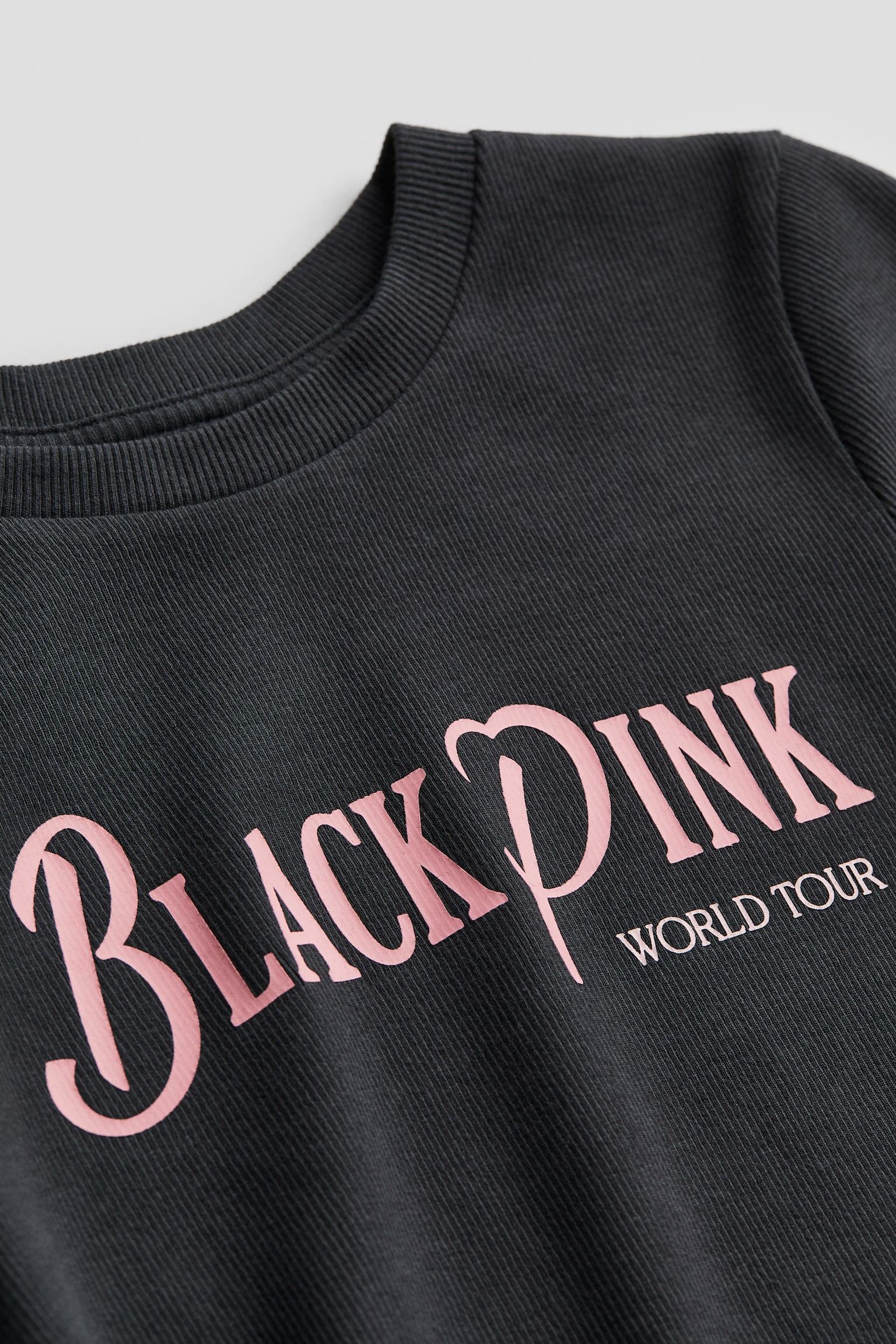 Camiseta de canalé - Gris oscuro/Blackpink - NIÑOS | H&M ES