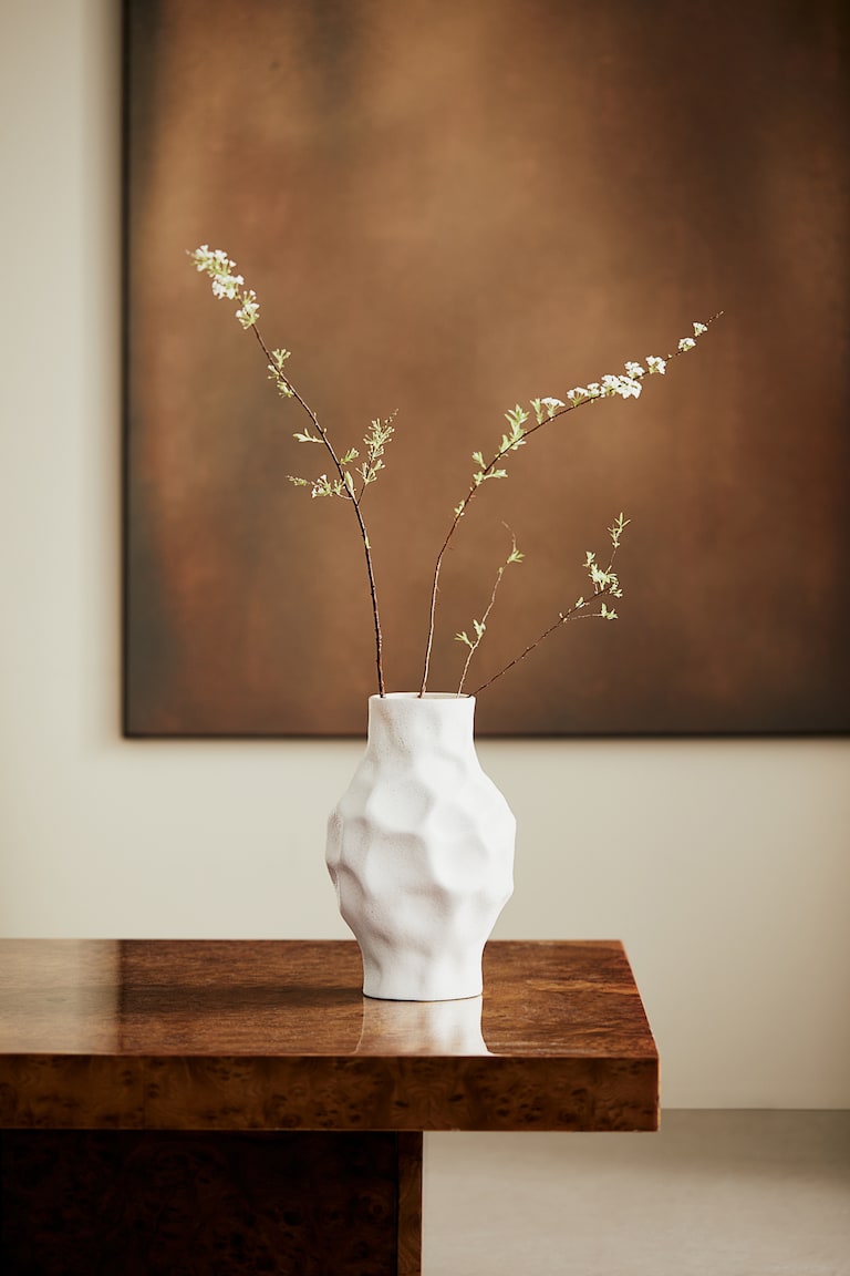 Light beige Large Stoneware Vase at H&M Home | H&M US