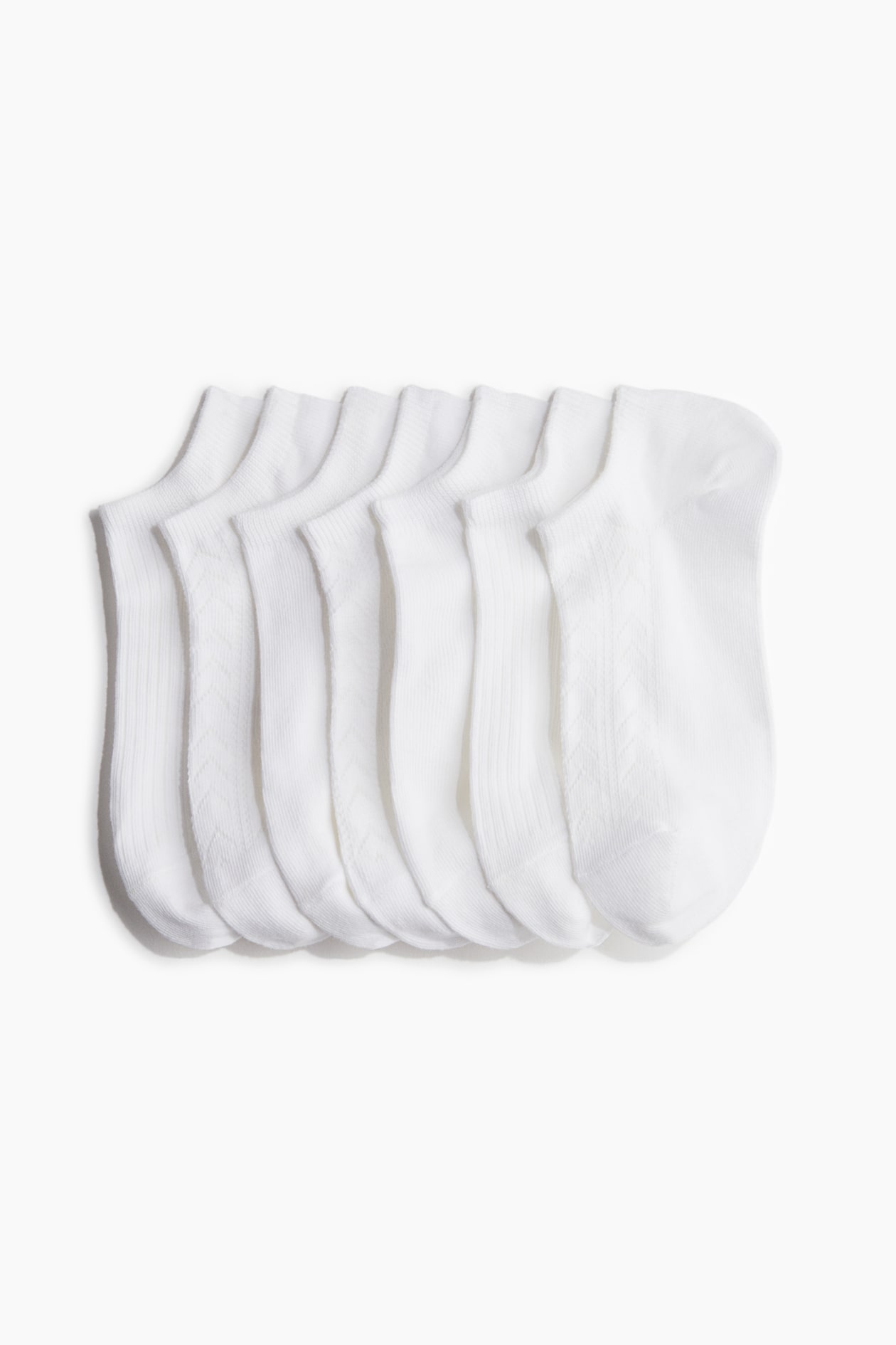 Lot de 7 paires de chaussettes sans tige - Blanc - FEMME | H&M FR