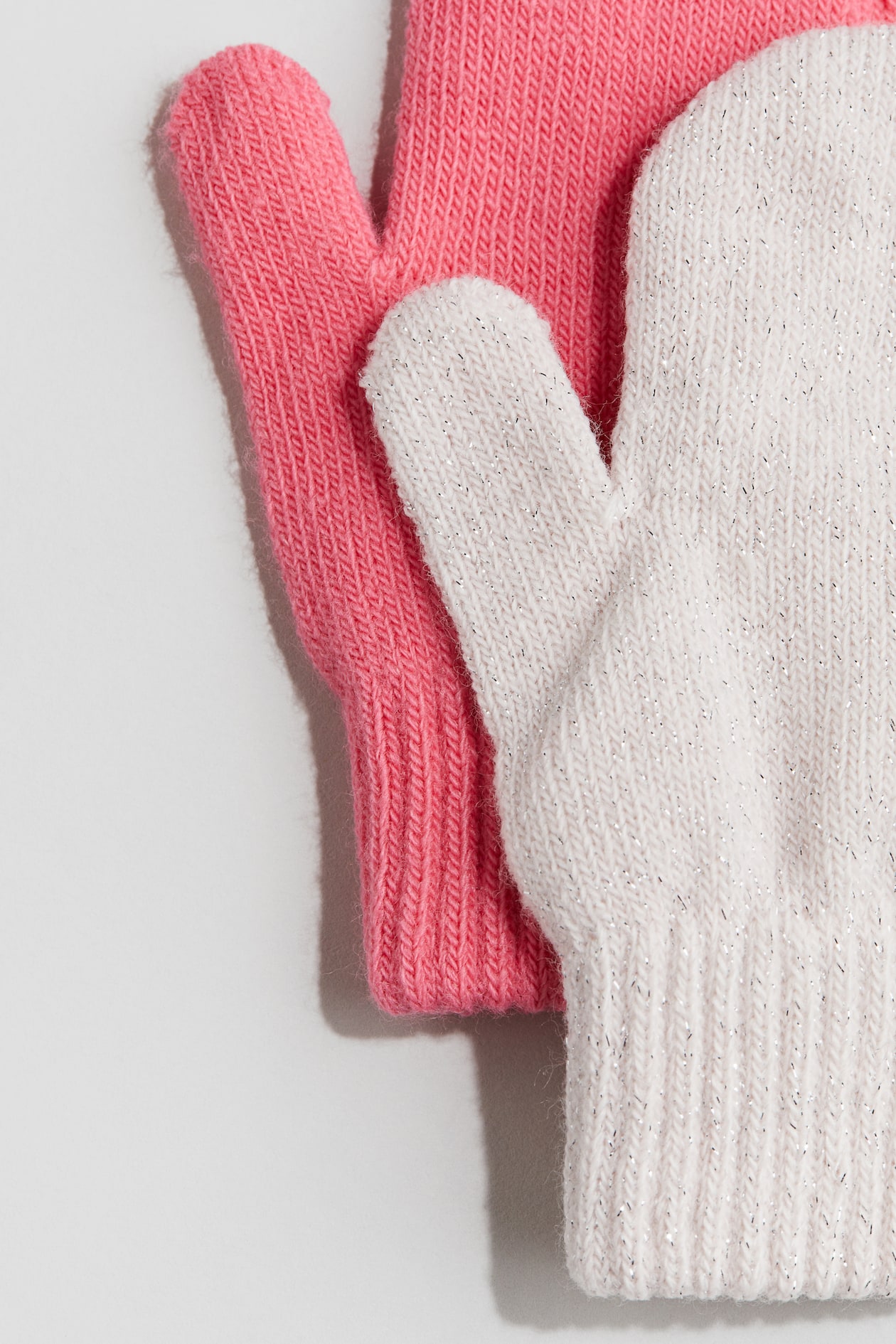 2-pack Mittens - Pink/light pink - Kids | H&M US
