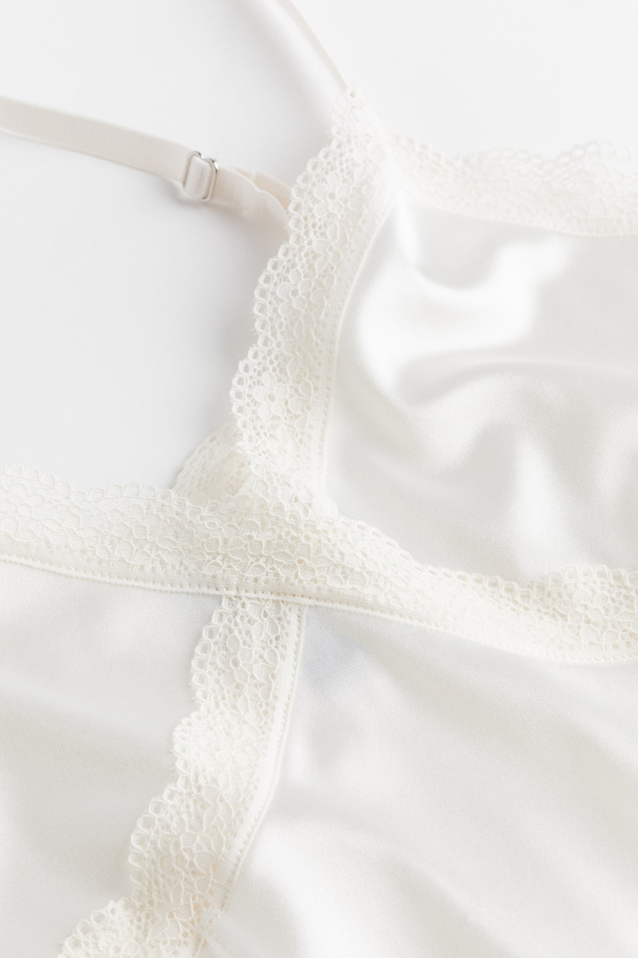 Lace-trimmed Camisole Top - Cream - Ladies | H&M US