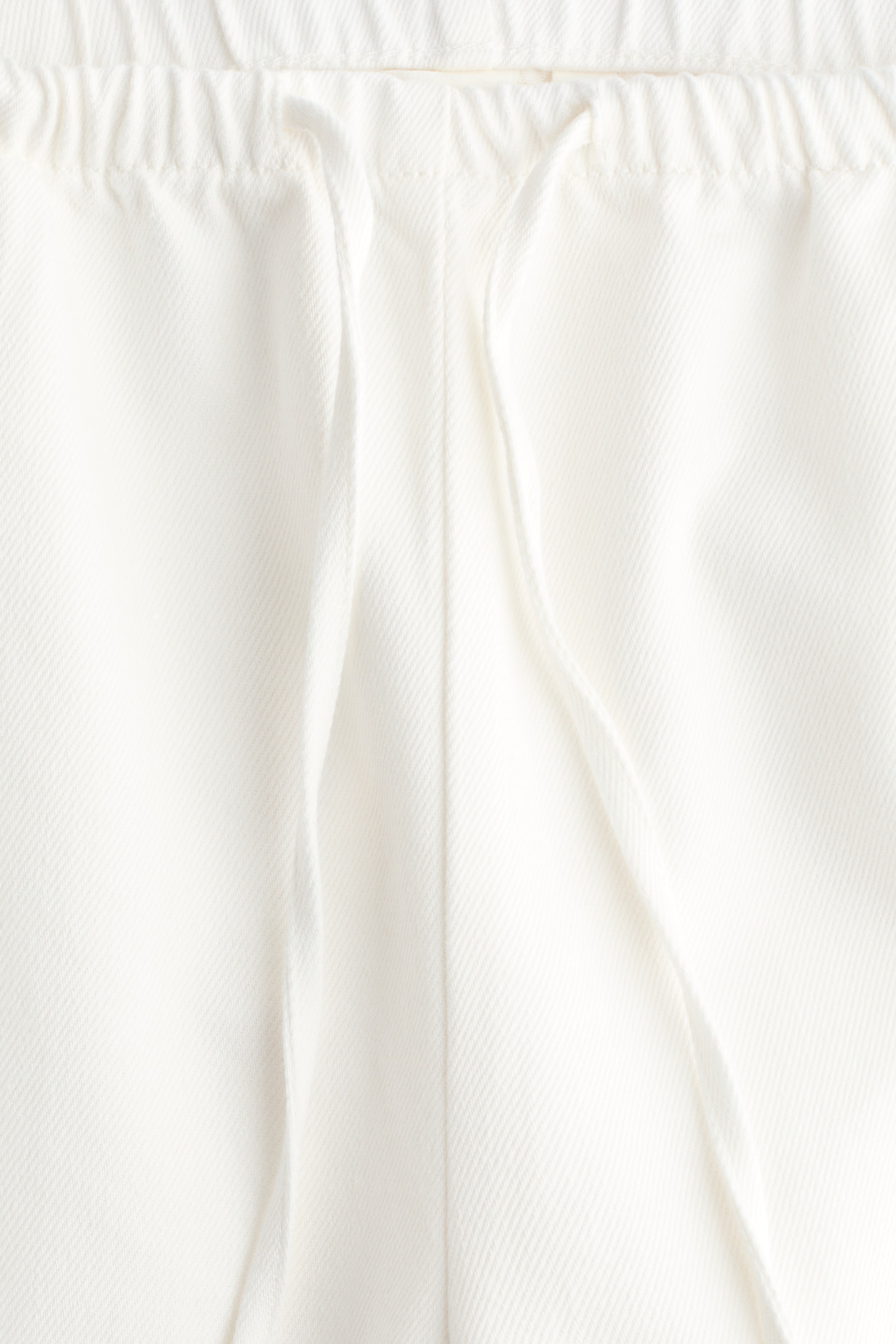 Women's White Denim Drawstring Pants | H&M CA