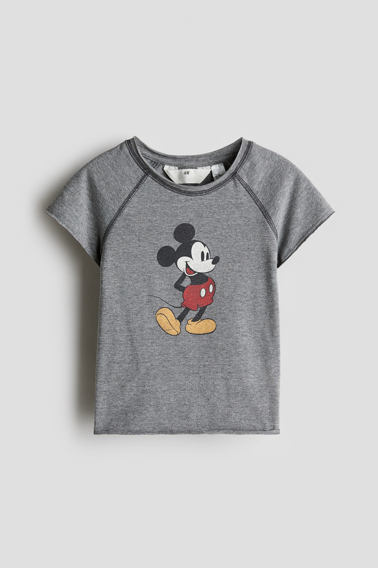 Gray/Mickey Mouse Jersey Top with Printed Motif for kids | H&M US