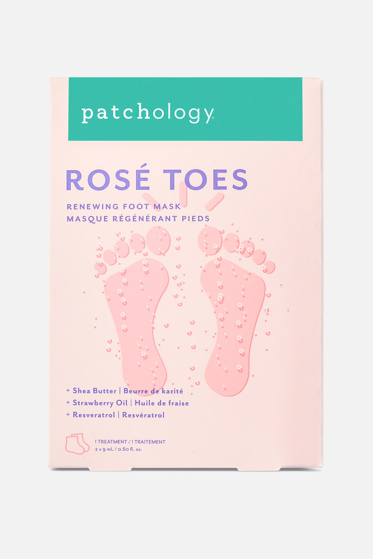 - Rosé Toes Renewing Foot Mask - Transparent - Patchology - Beauty all ...