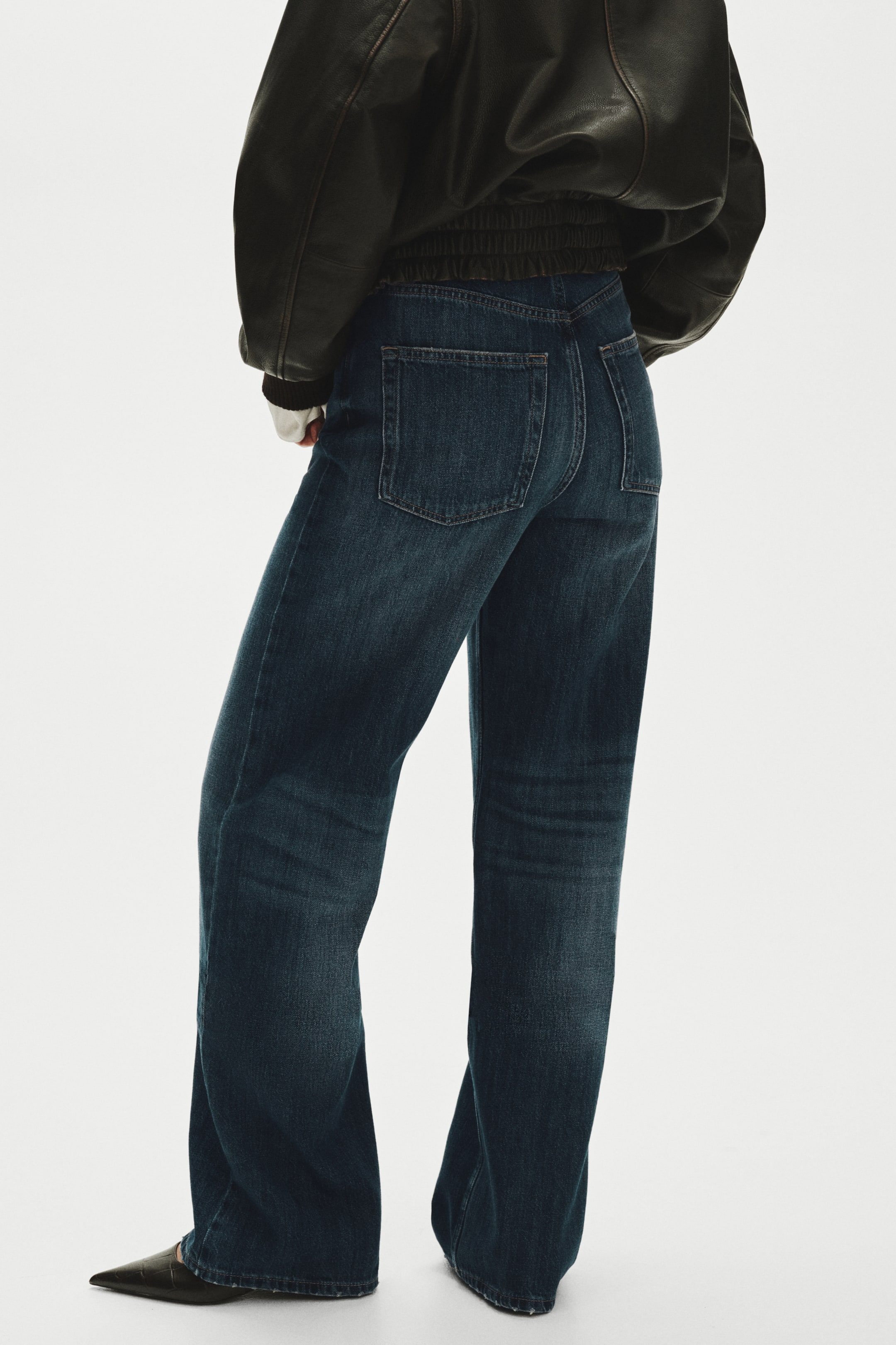 Wide High Jeans - Dark denim blue - Ladies | H&M GB
