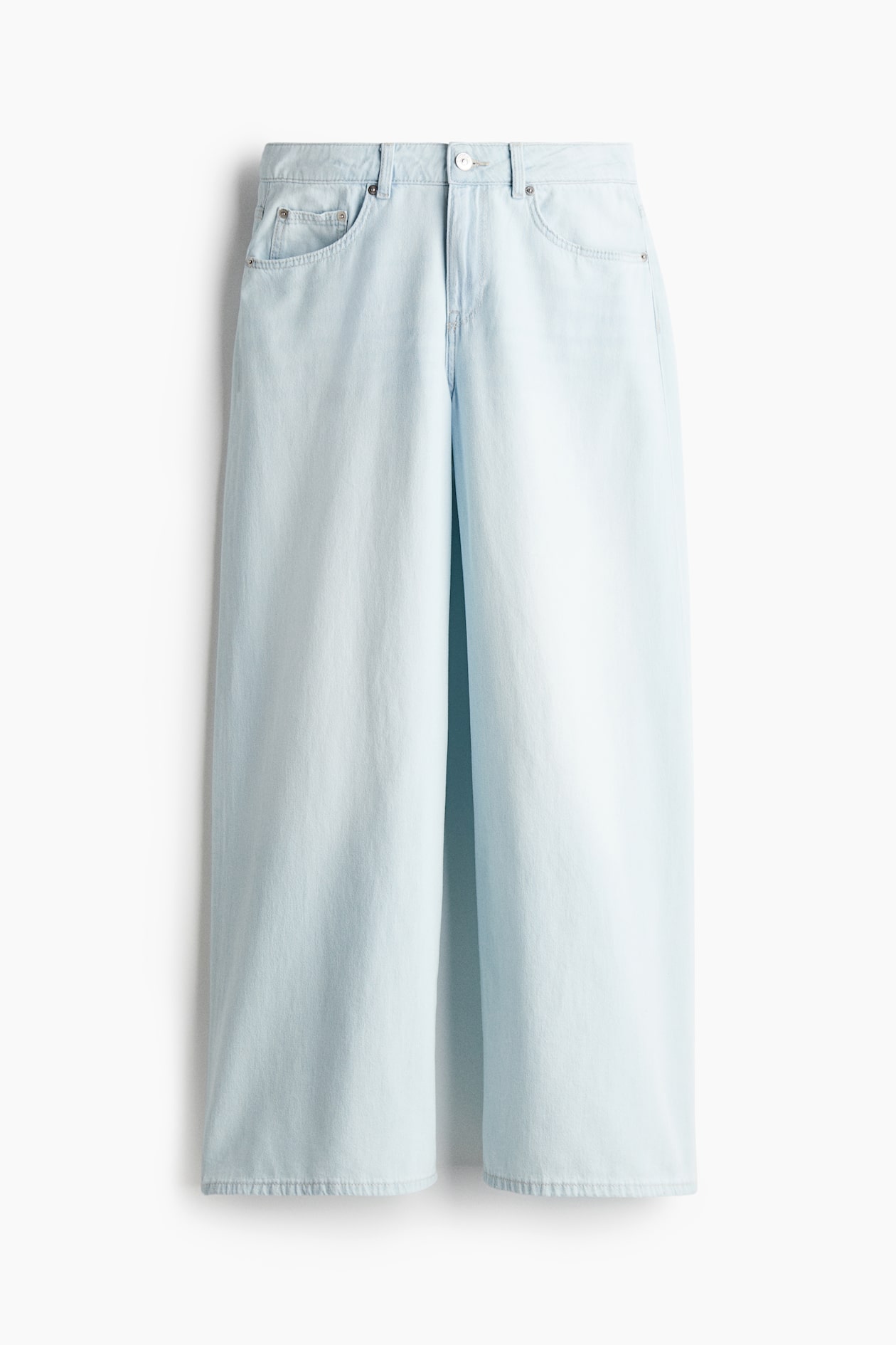 Women's Pale denim blue Baggy Wide Low Jeans | H&M GB