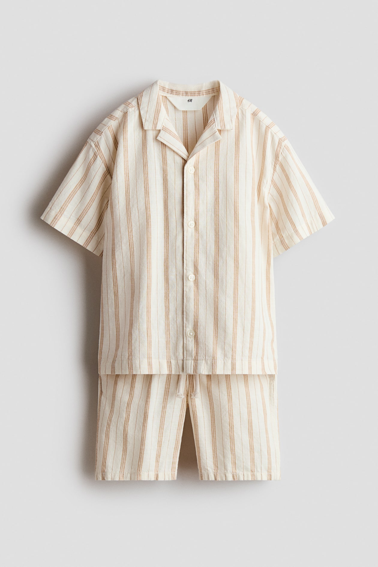 Ensemble 2 pièces en coton - Beige/rayé - Kids | H&M CA
