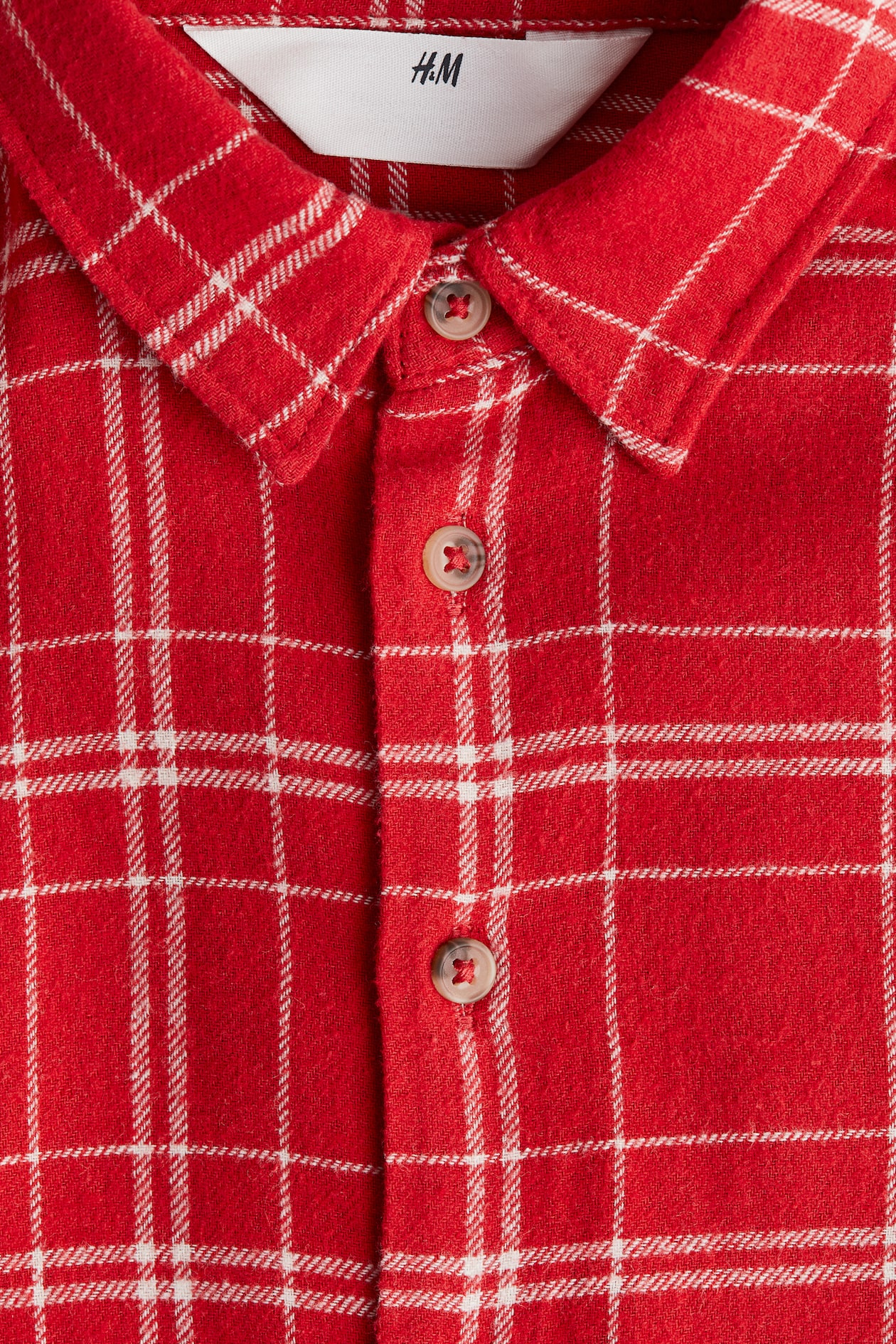 Red/plaid Cotton Flannel Shirt for kids | H&M CA