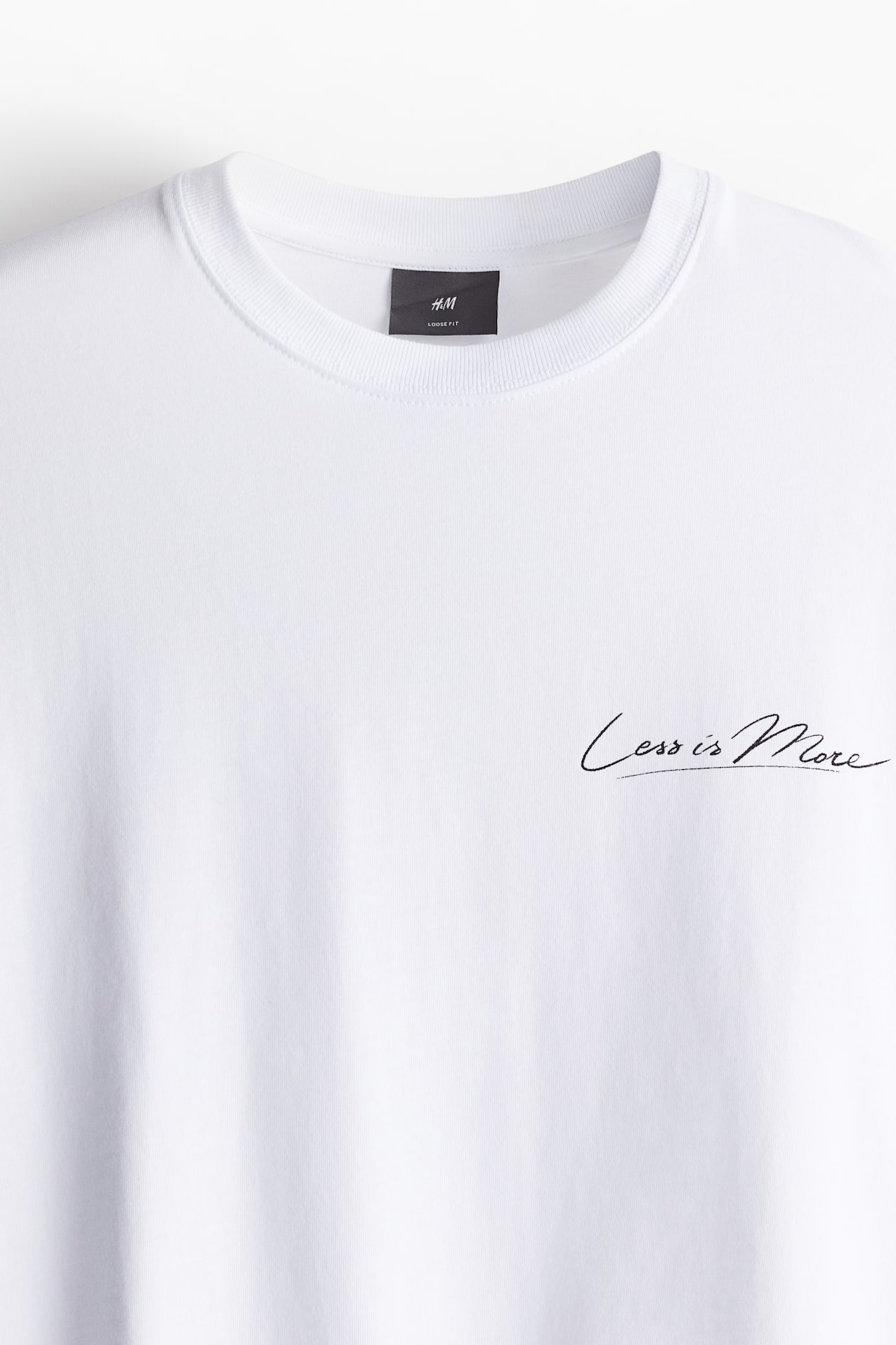 Playera Loose Fit con diseño - Blanco/Less is More - Men | H&M MX
