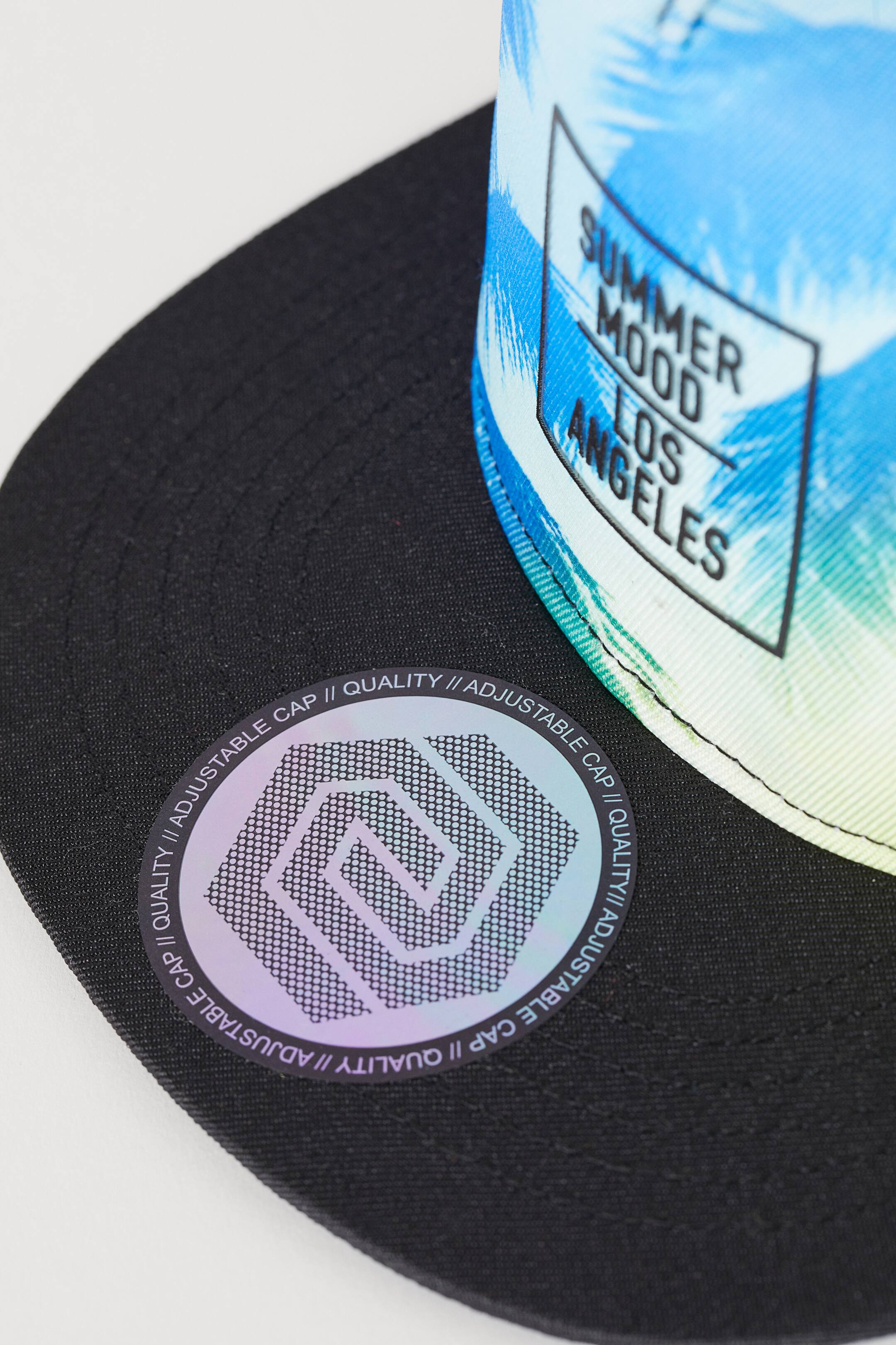 Cap with Motif - Black/Summer Mood - Kids | H&M US