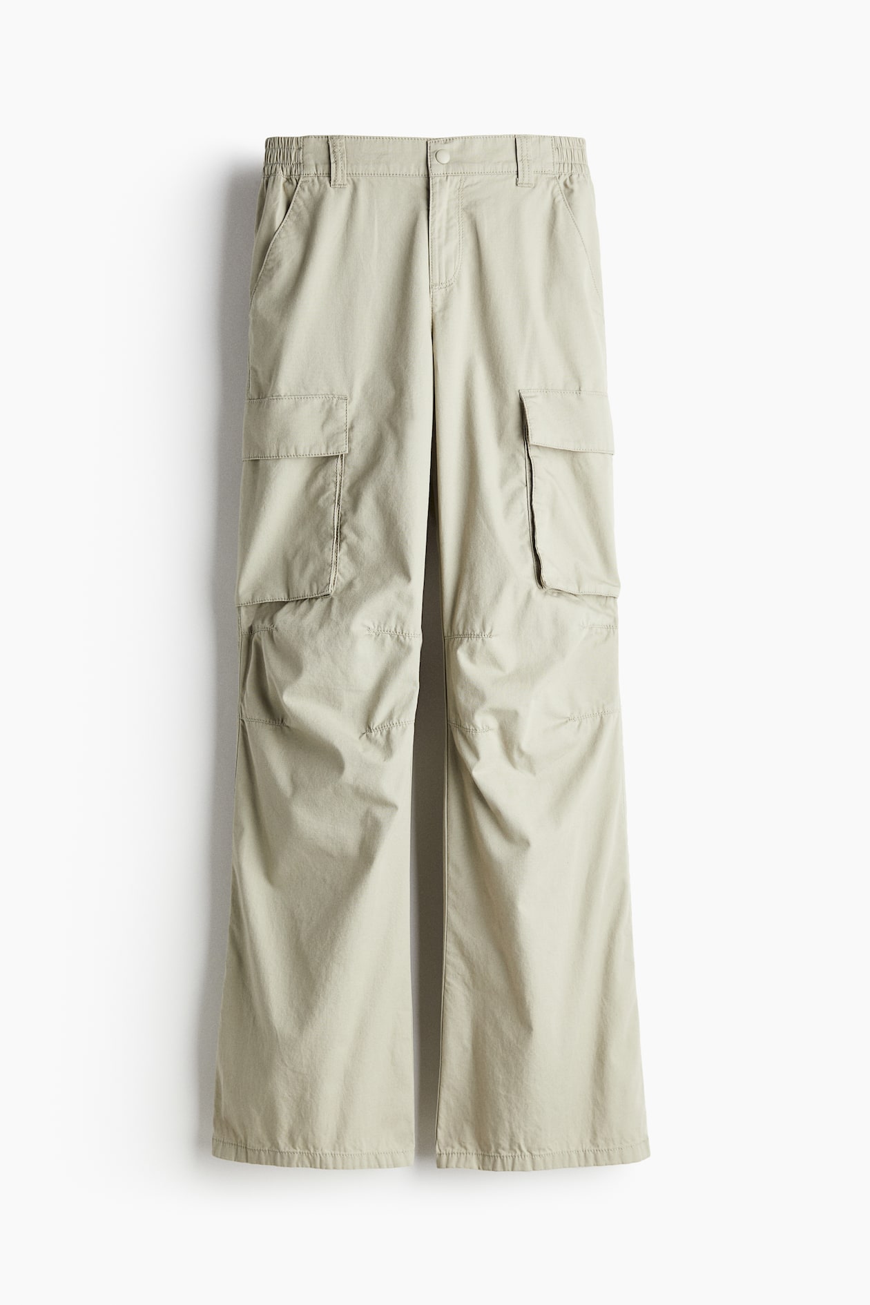 Women's Light dusty green Canvas cargo trousers | H&M SG