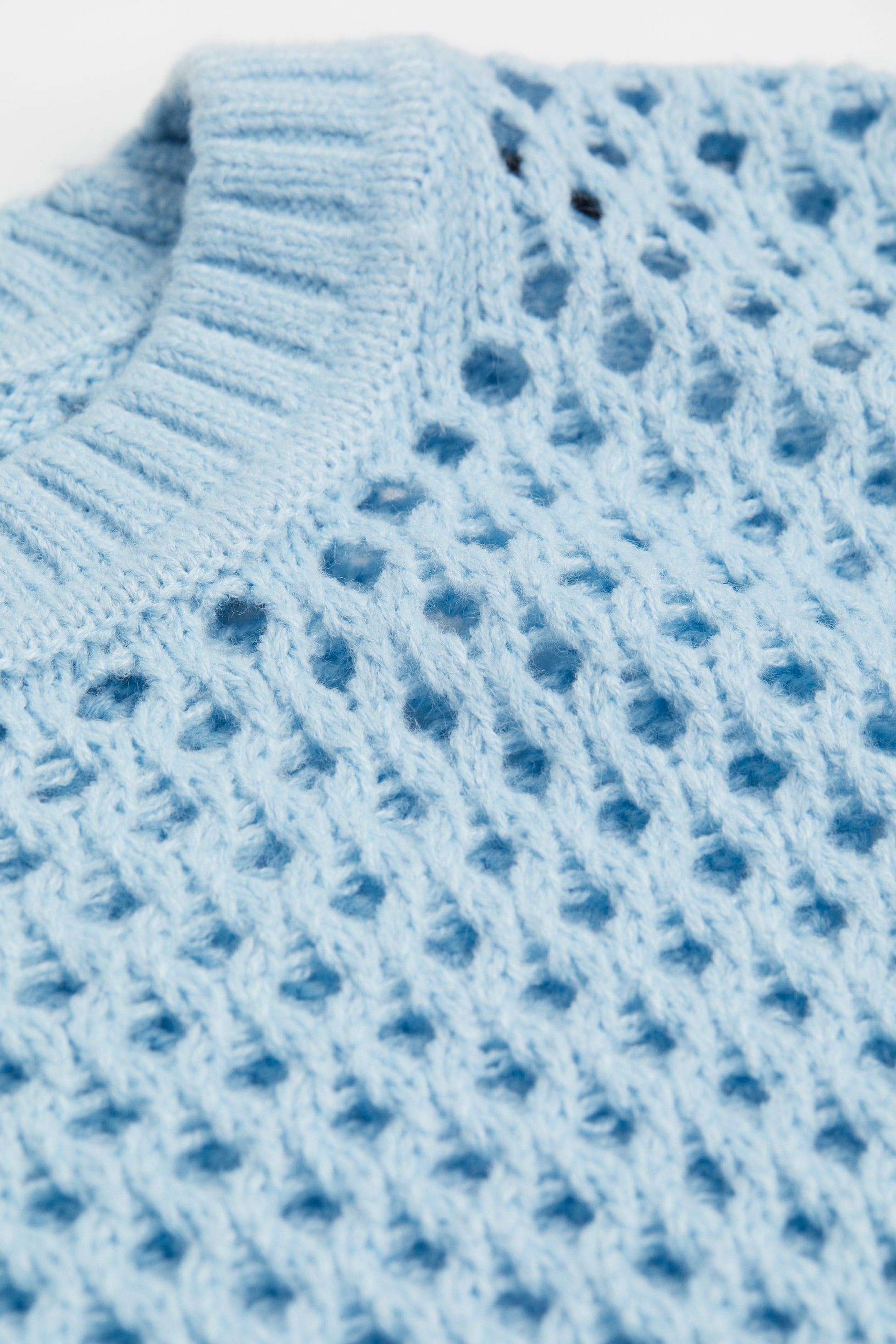 Women's Light blue Hole-knit jumper | H&M GB
