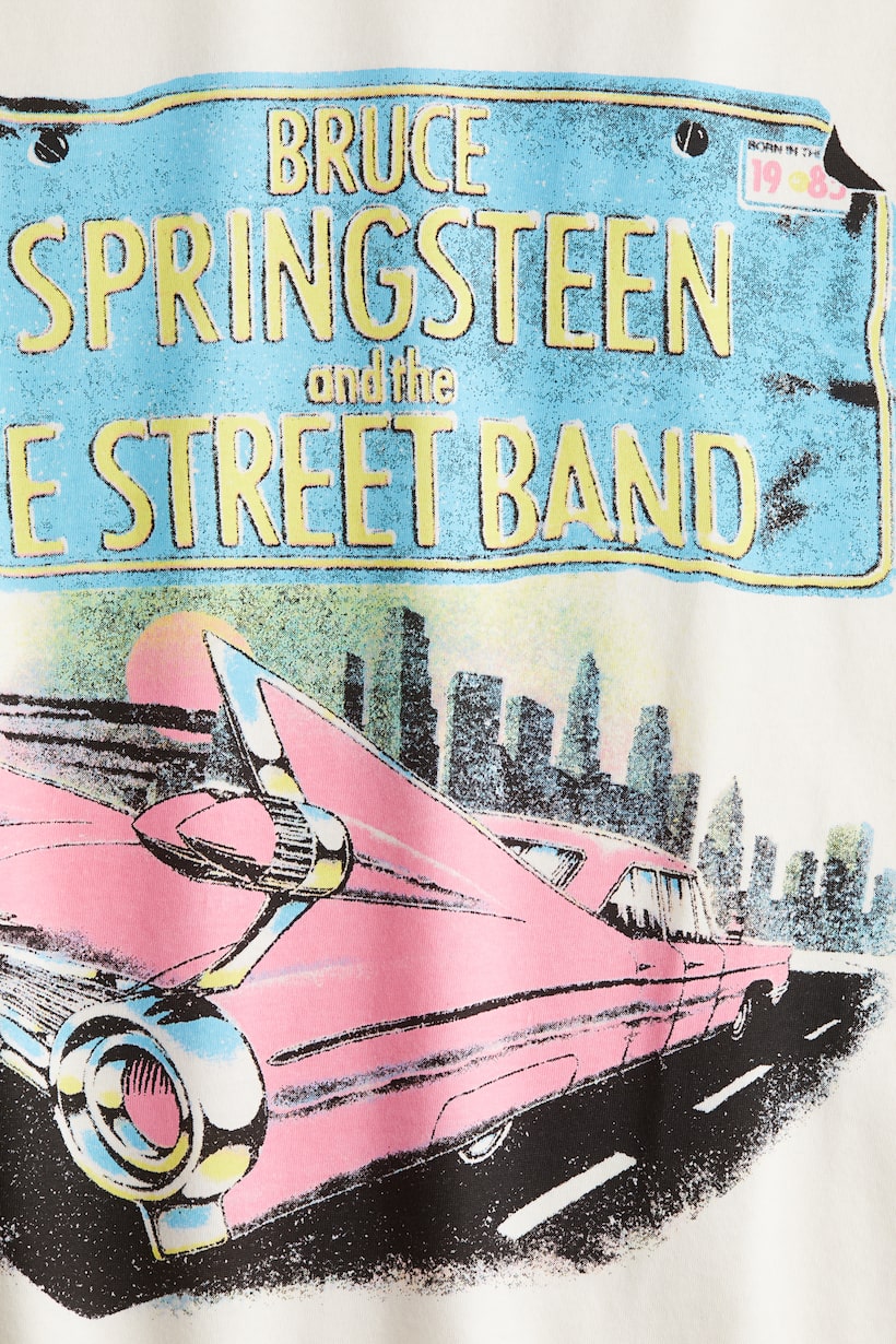 Women's Cream/Bruce Springsteen Oversized Printed T-Shirt | H&M US