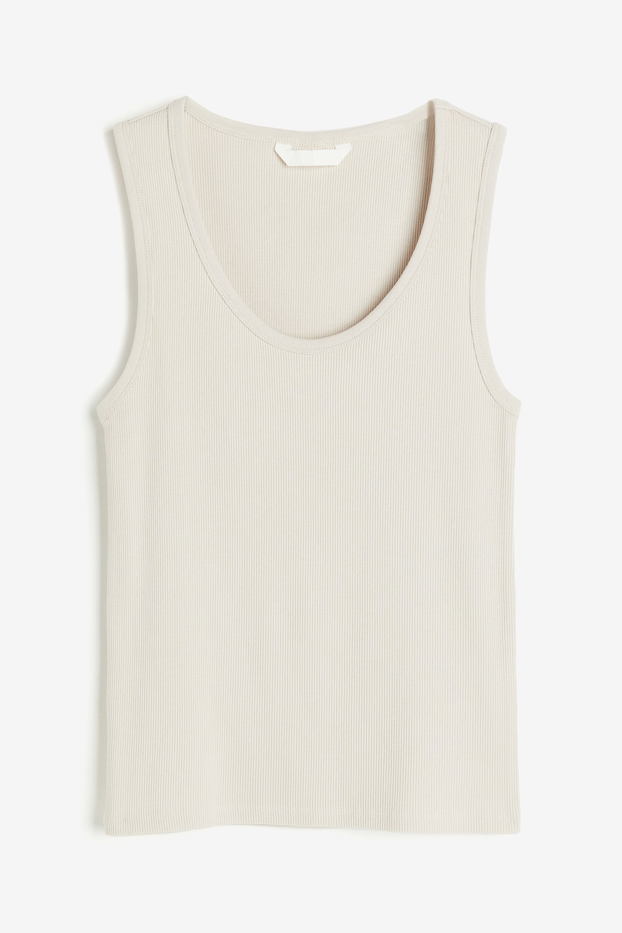 Women's Light beige Ribbed Tank Top | H&M US