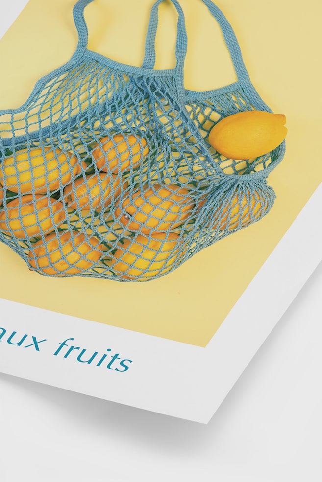 Lemons In A Net Bag Poster - Blue/yellow - Postery - Home All | H&M GB