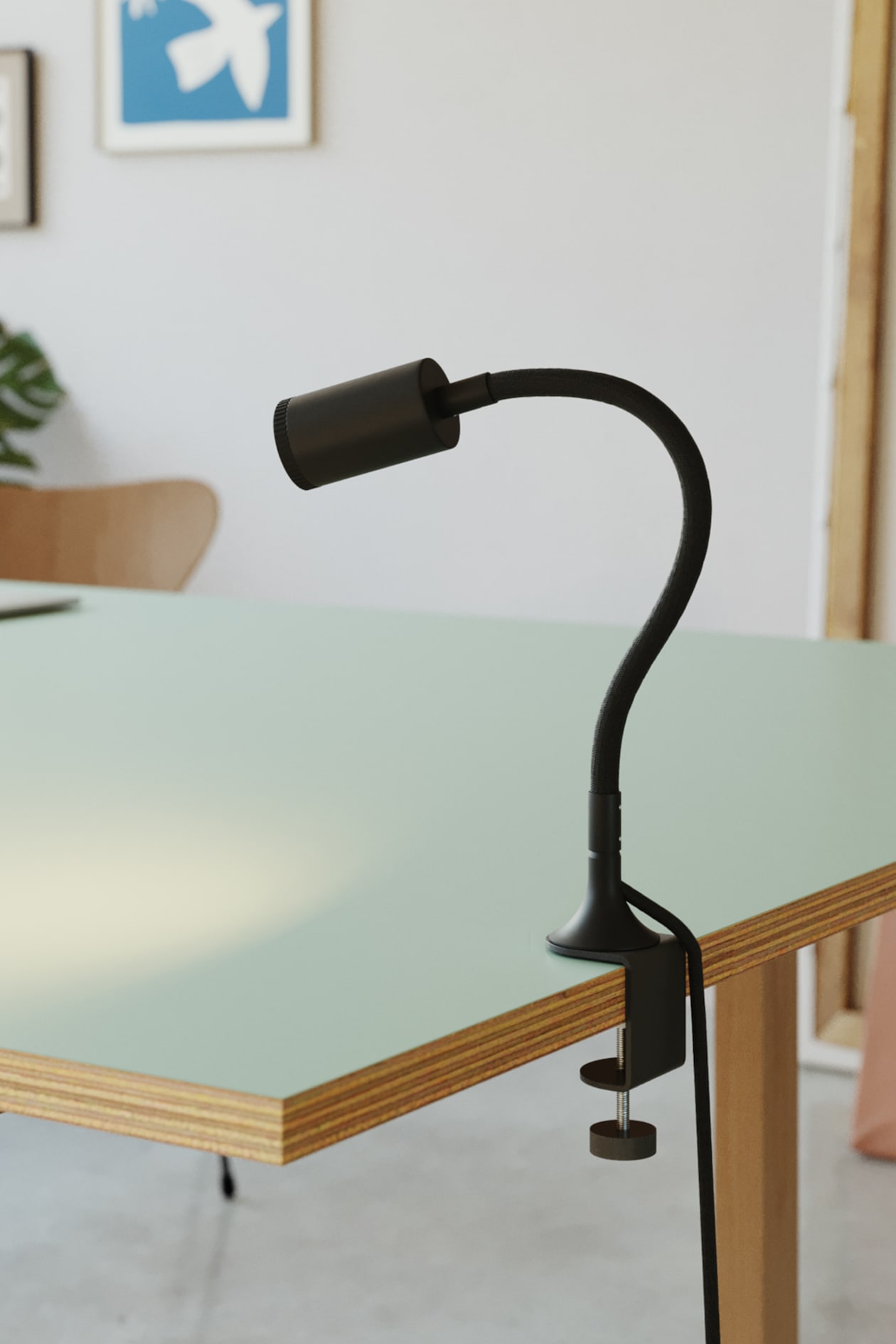 Foco Led Orientable Con Abrazadera Y Enchufe - Negro Básico - Creative ...