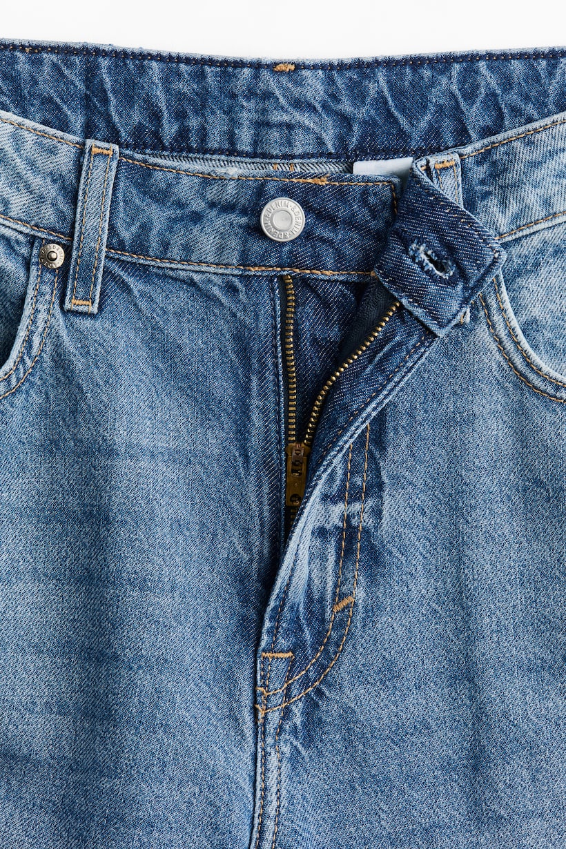 Women's Denim blue High Rise Wide Leg Baggy Jeans | H&M US