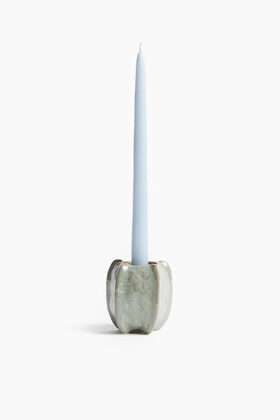 Turquoise Stoneware Candlestick at H&M Home | H&M CA
