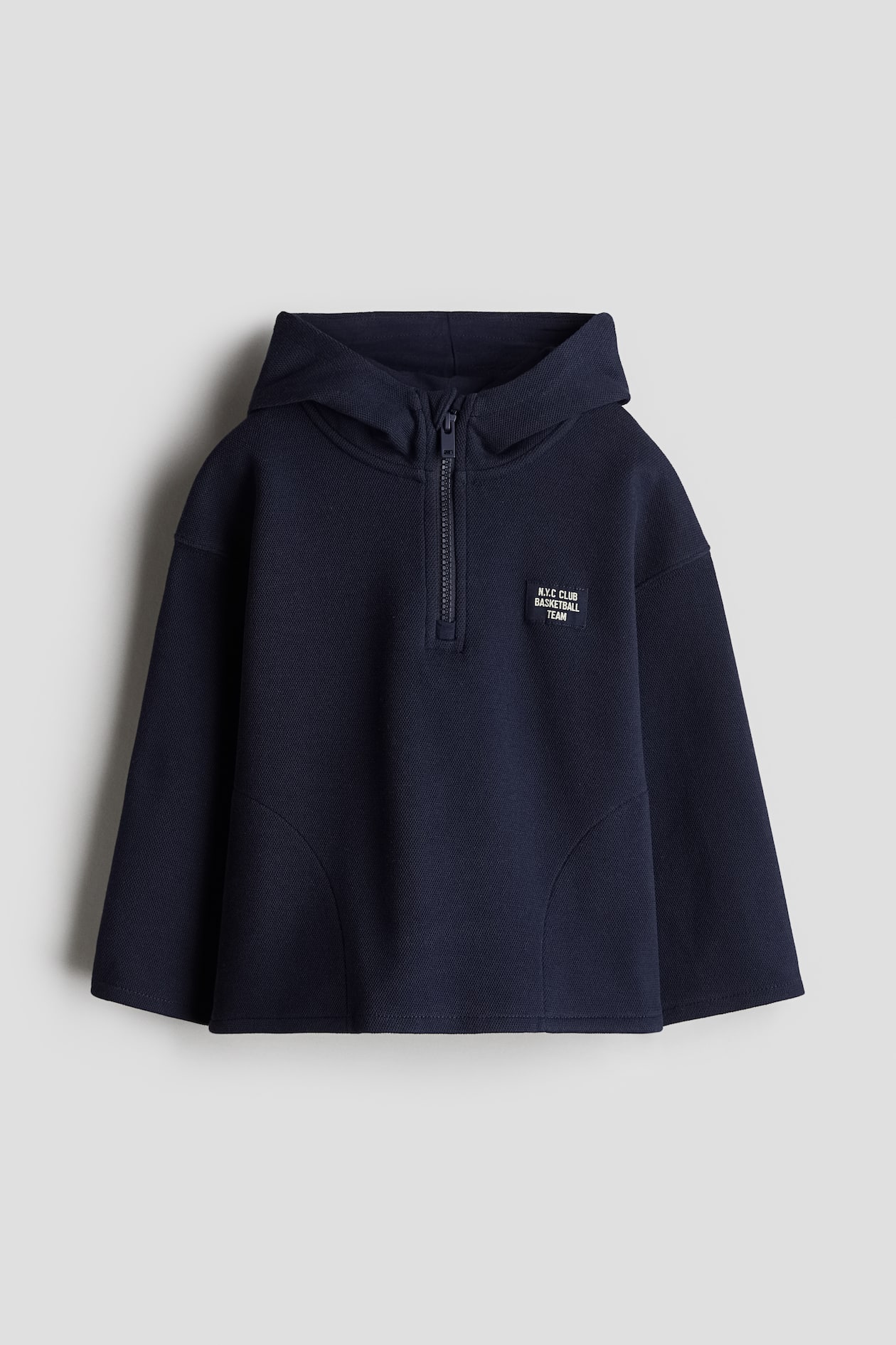 Sudadera con zíper en piqué - Azul marino - Kids | H&M MX