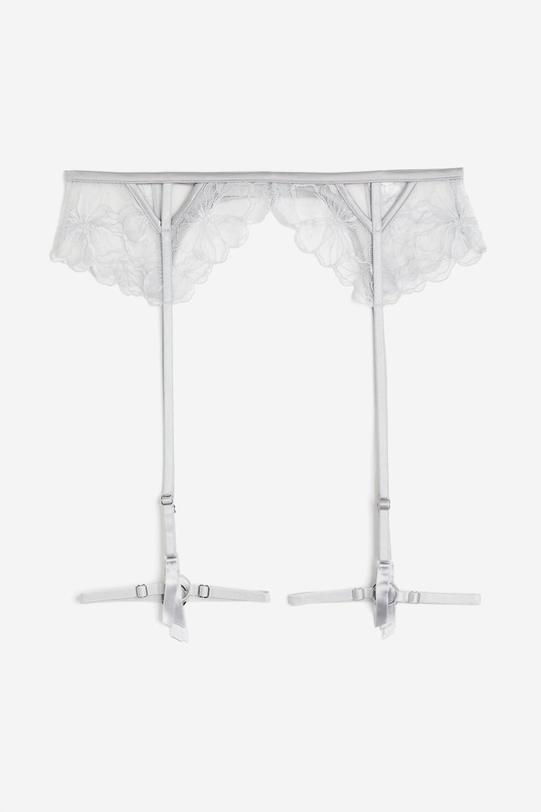 Lace Garter Belt - Light gray - Ladies | H&M US