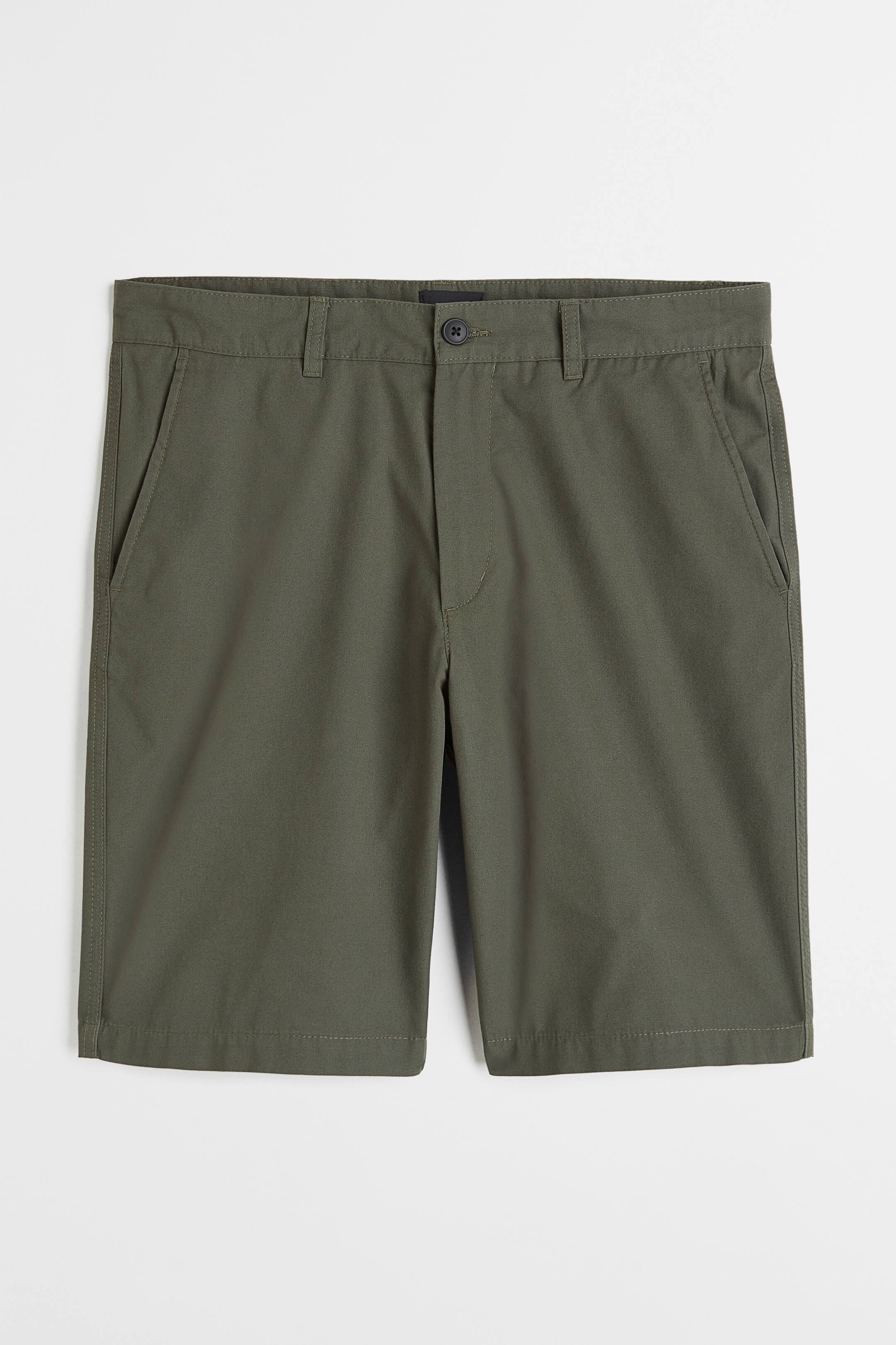 Short coutil classique en coton - Taille de hauteur classique - Vert ...