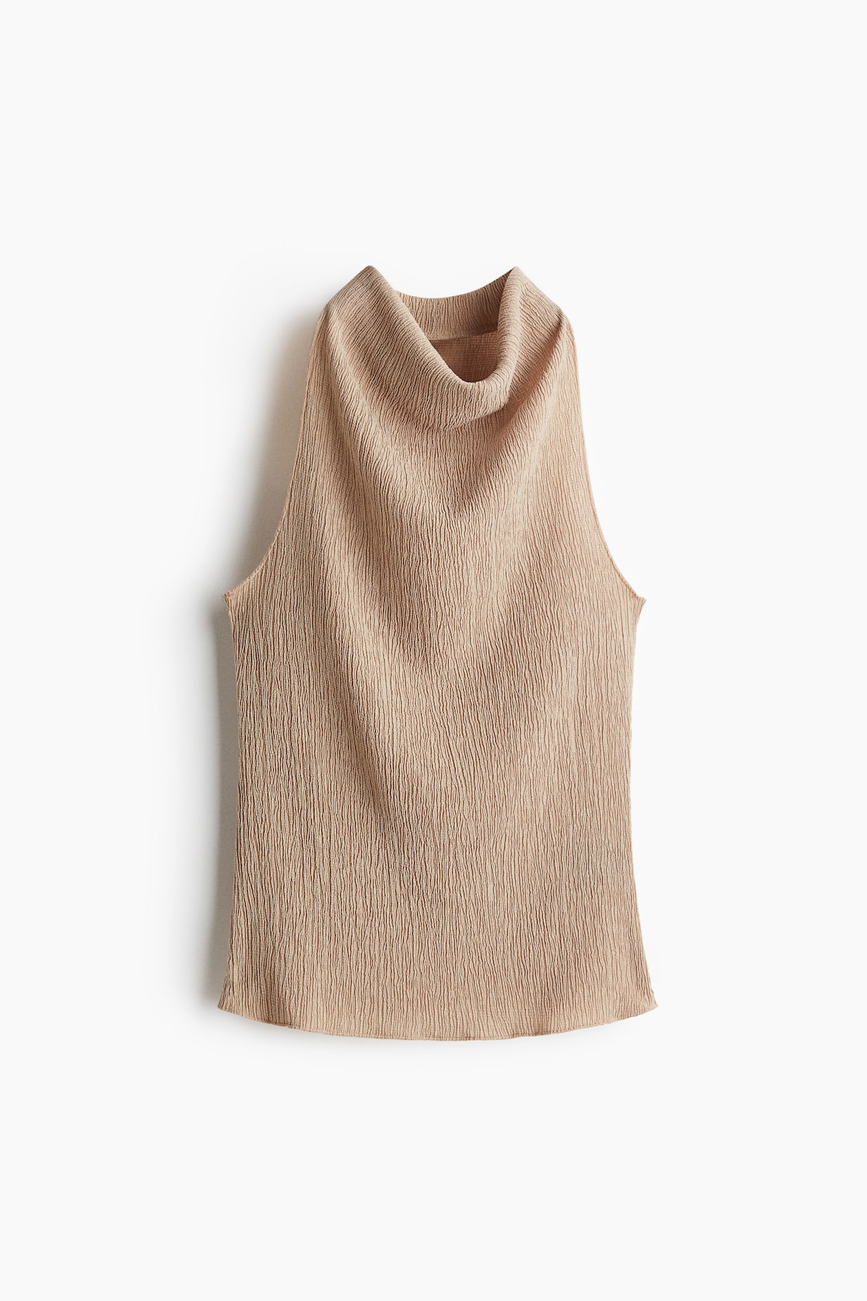 Top texturizado con escote drapeado - Beige - MUJER | H&M ES