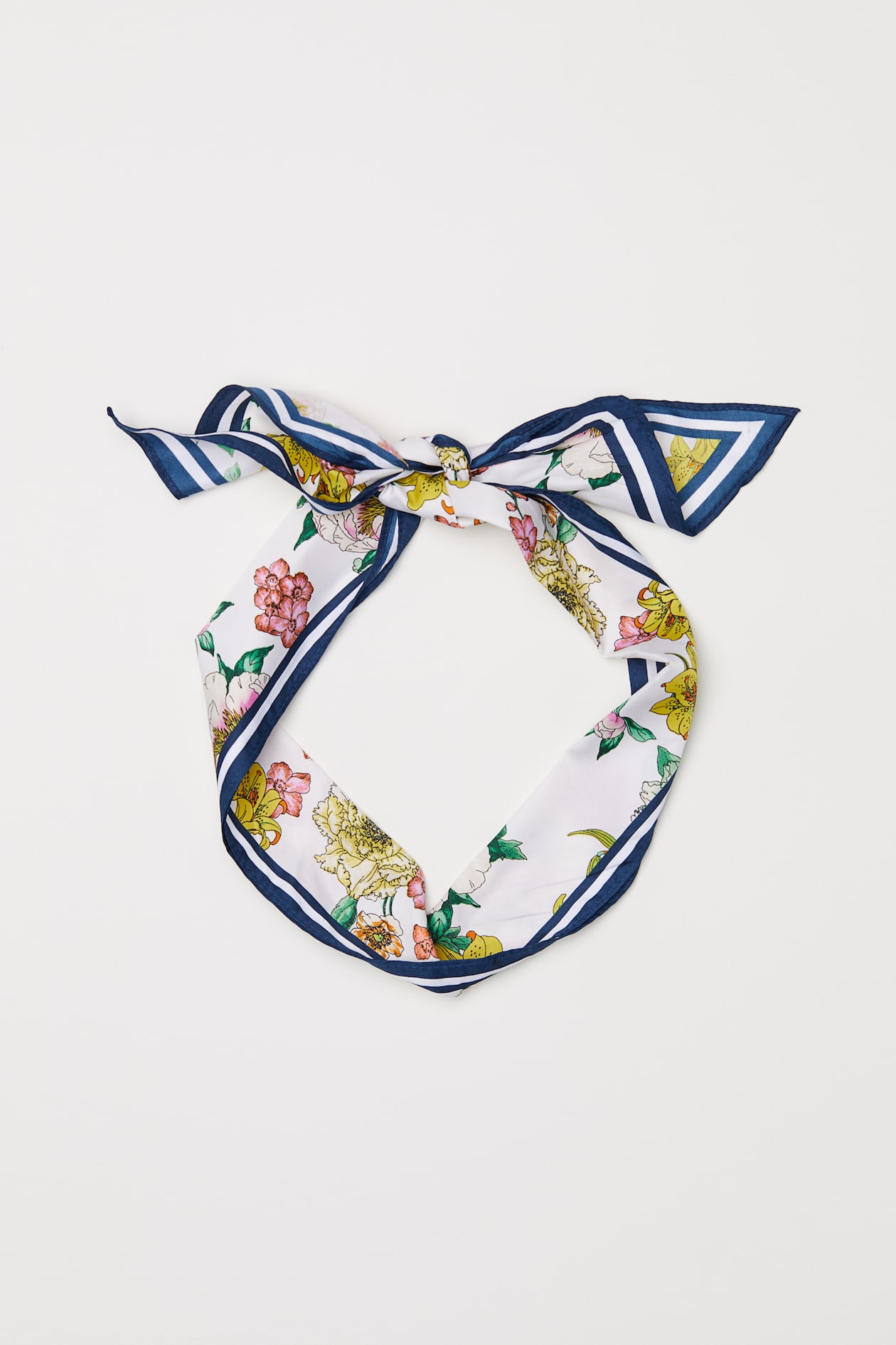 Patterned hair scarf - White/Floral - Ladies | H&M GB