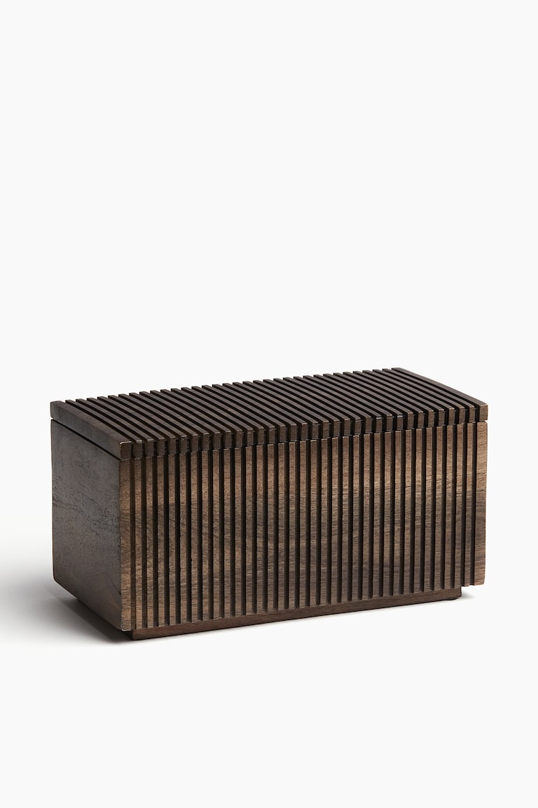 Wooden Storage Box - Dark brown - Home All | H&M CA