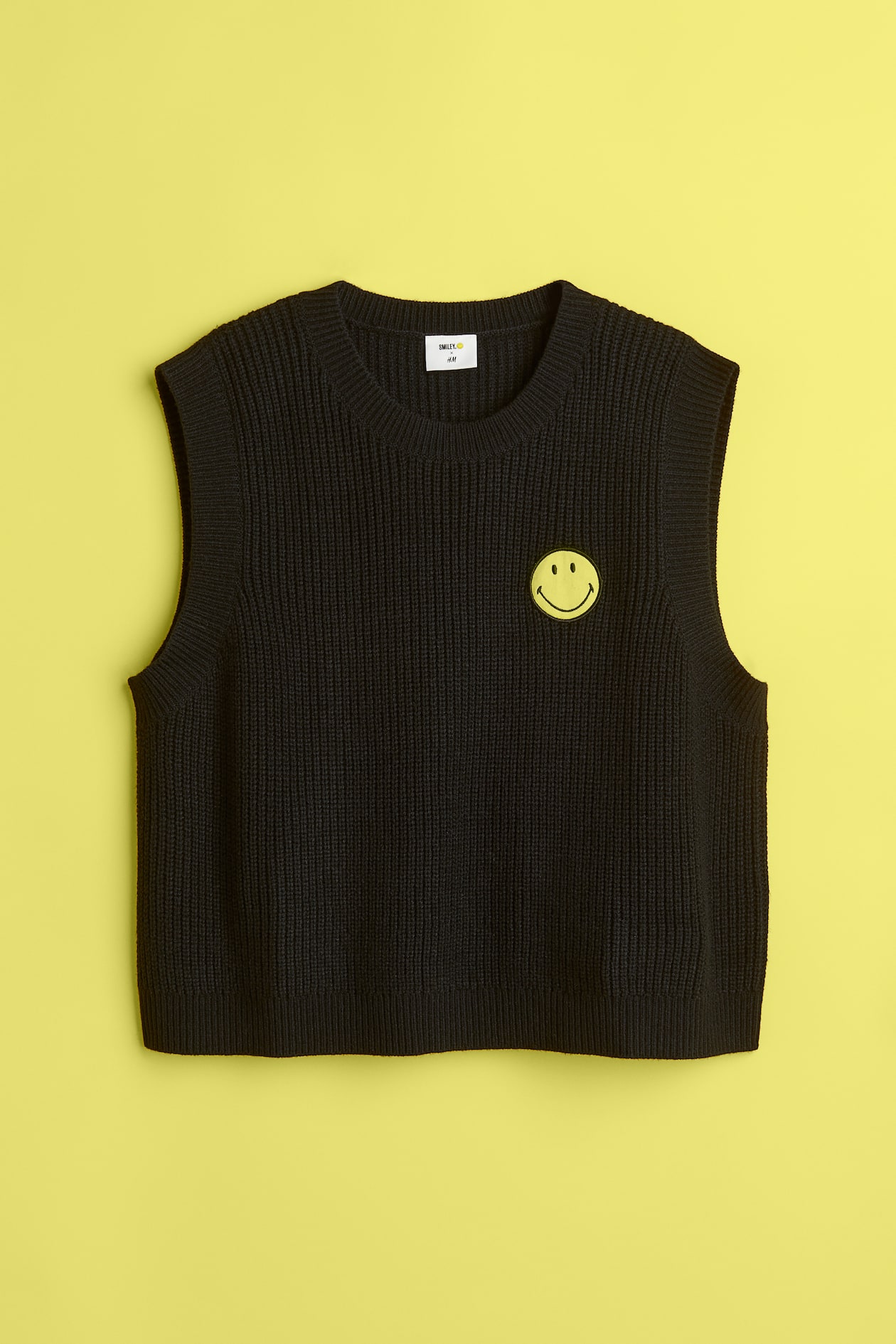H&M+ Gestrickter Pullunder - Schwarz/Smiley® - Ladies | H&M AT