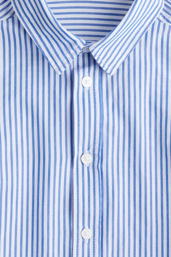 Blue/striped Long-sleeved Cotton Shirt for kids | H&M US