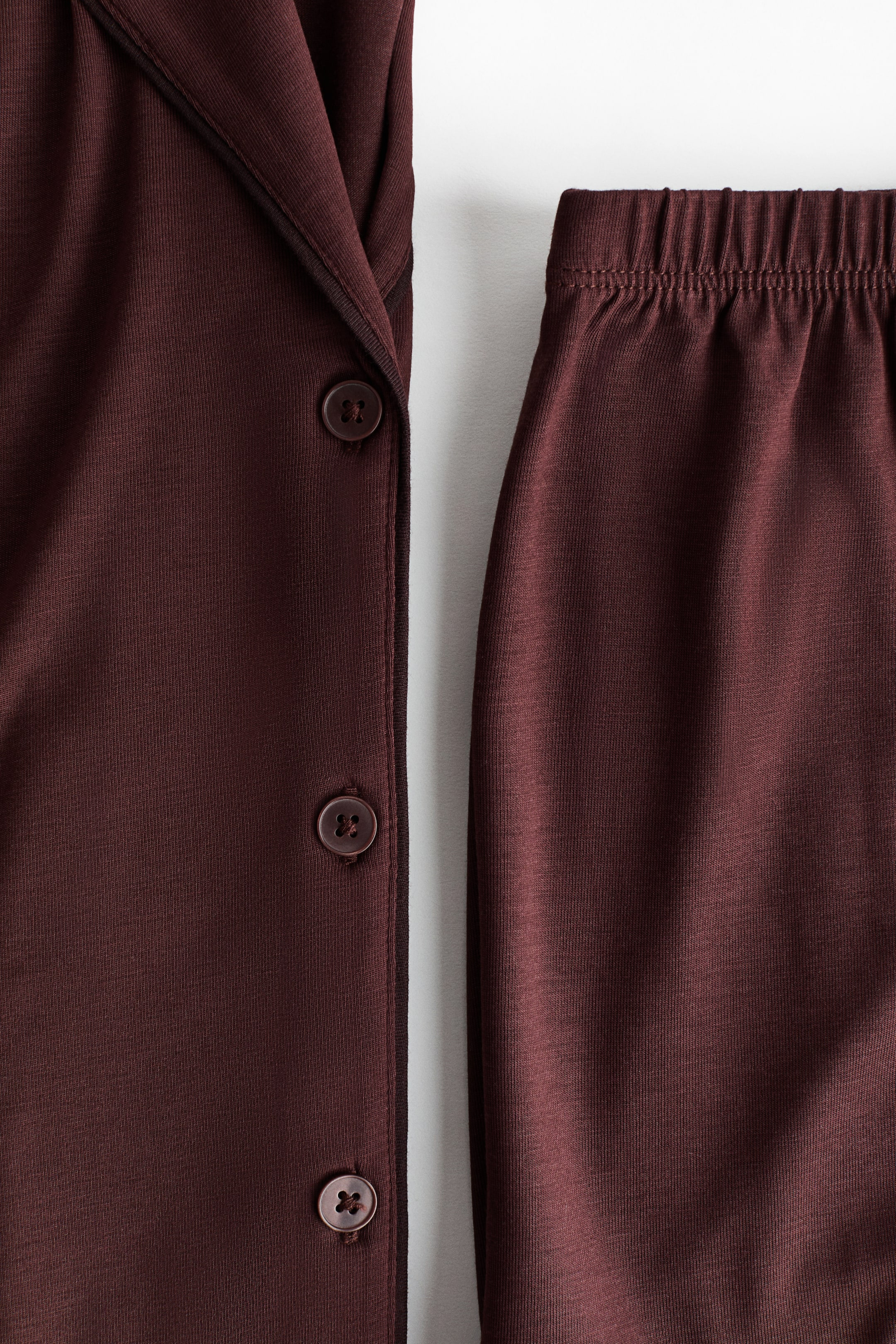 Women's Rust brown Viscose-blend pyjamas | H&M GB