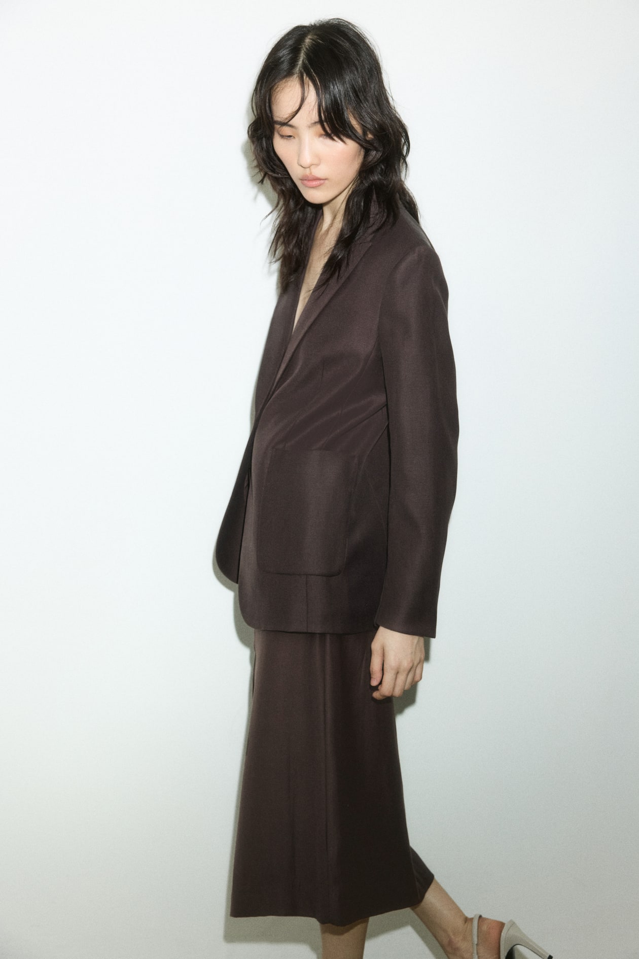 Women's Dark brown Tailored skirt | H&M SG