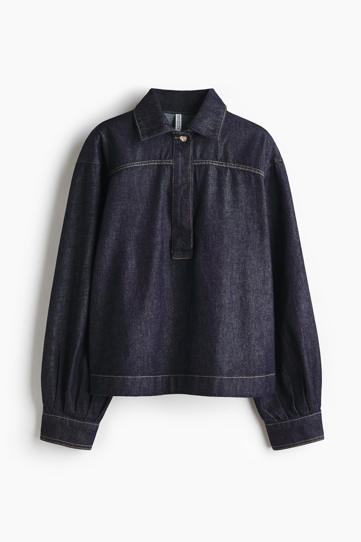 Women's Dark denim blue Denim Pullover Shirt | H&M CA