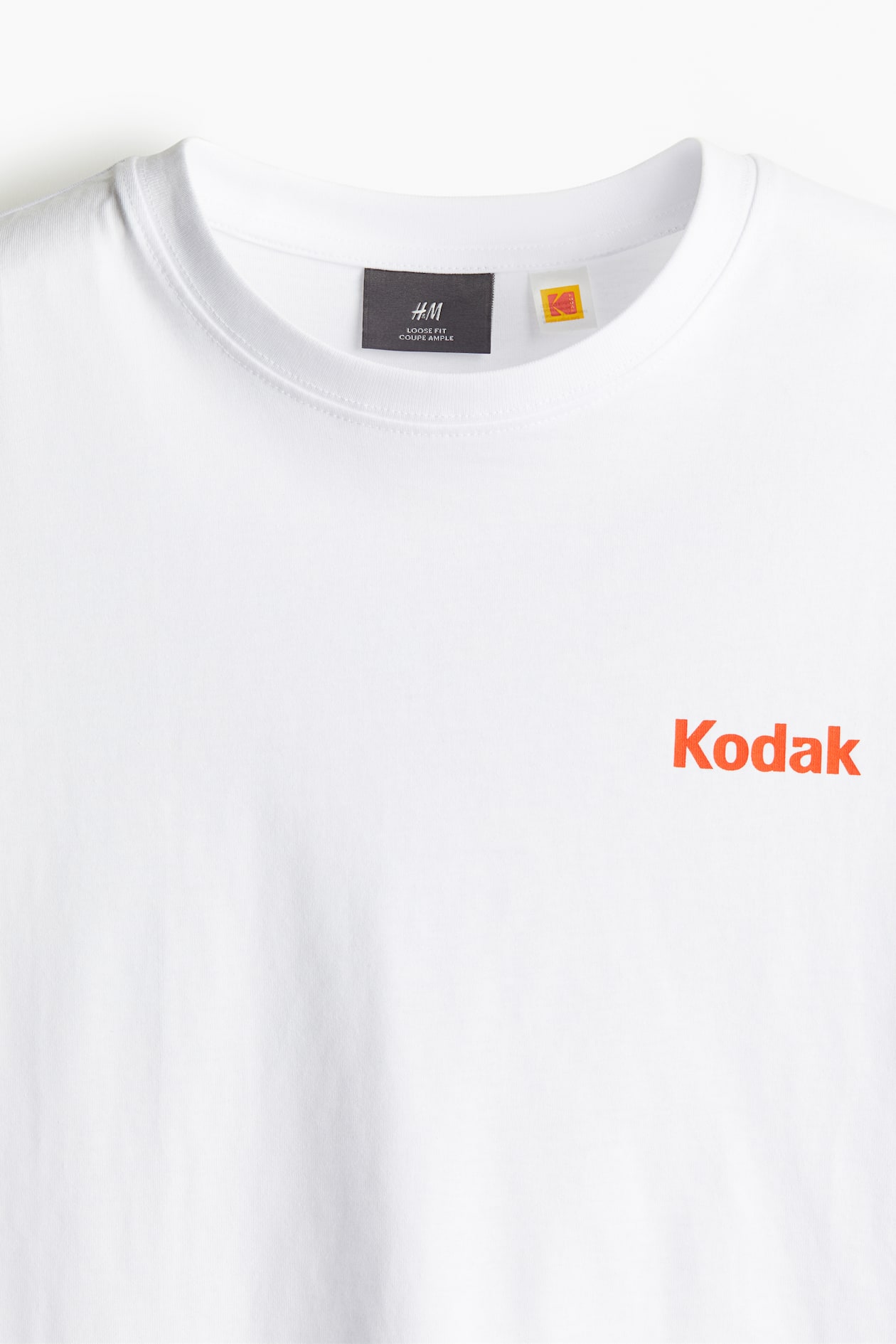 Loose Fit T-shirt - White/Kodak - Men | H&M CA