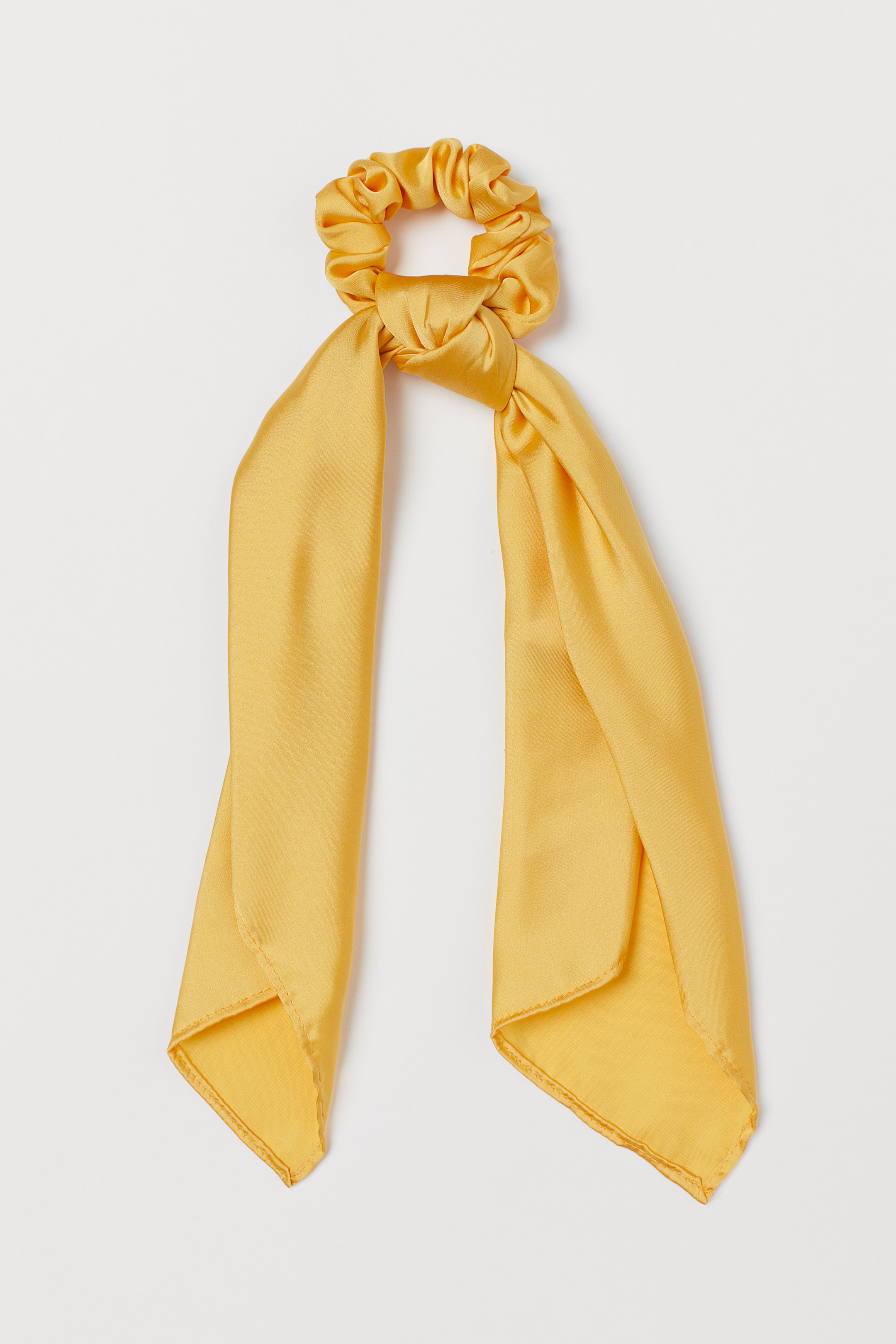 Tie-detail scrunchie - Yellow - Ladies | H&M HK