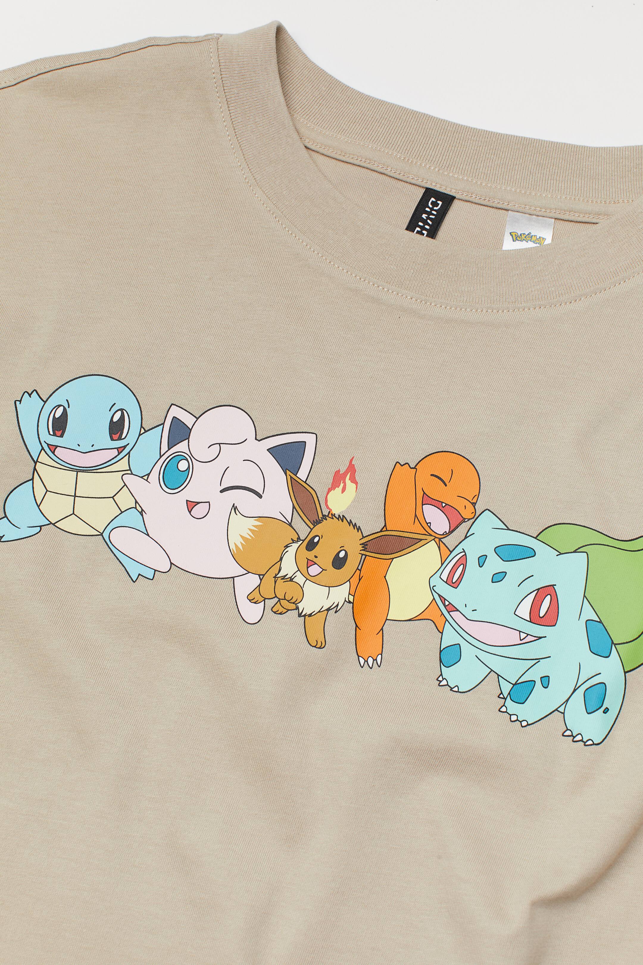 Printed T-shirt - Beige/Pokémon - Ladies | H&M HK