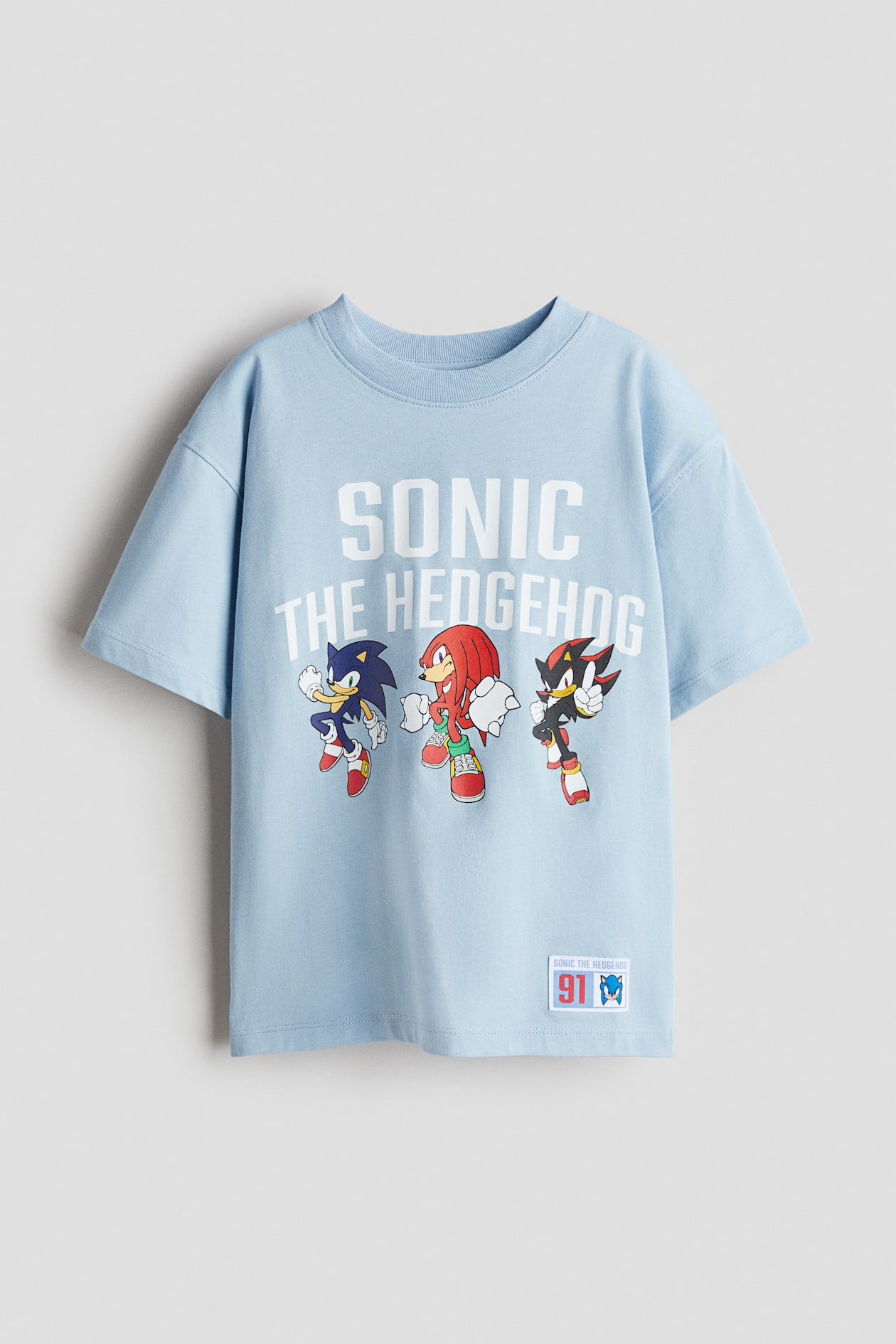 Oversized printed T-shirt - Light blue/Sonic the Hedgehog - Kids | H&M GB