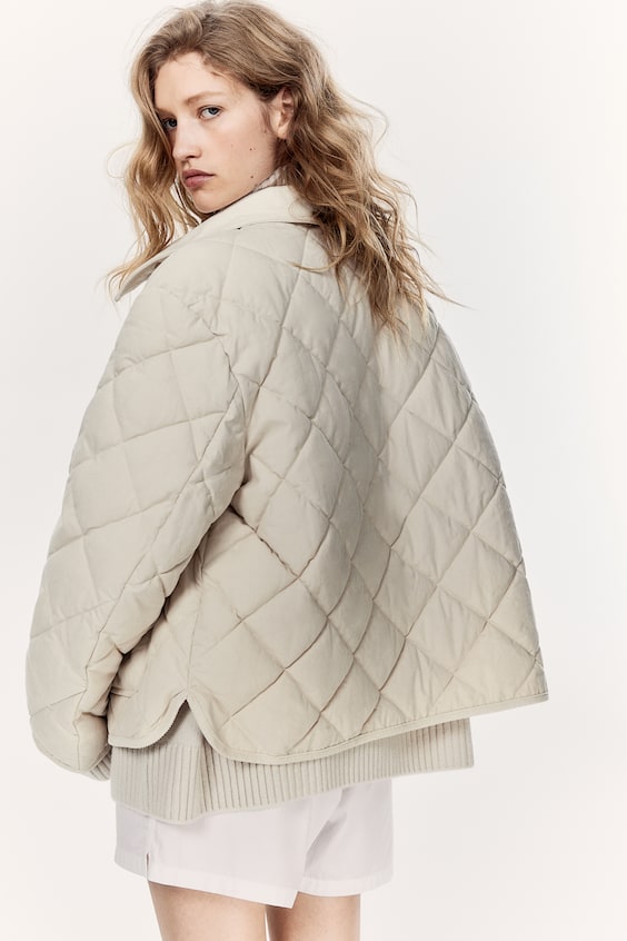 Quilted Jacket - Light beige - Ladies | H&M US