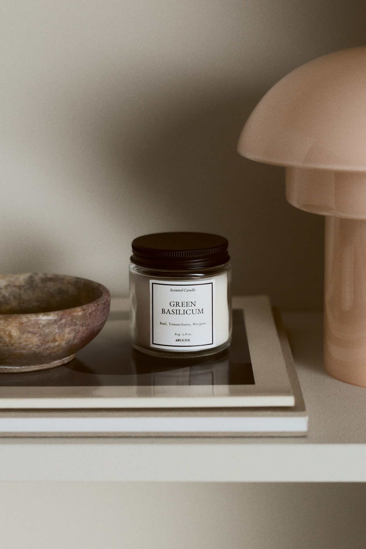 Green Basilicum Scented candle in glass holder at H&M Home | H&M GB