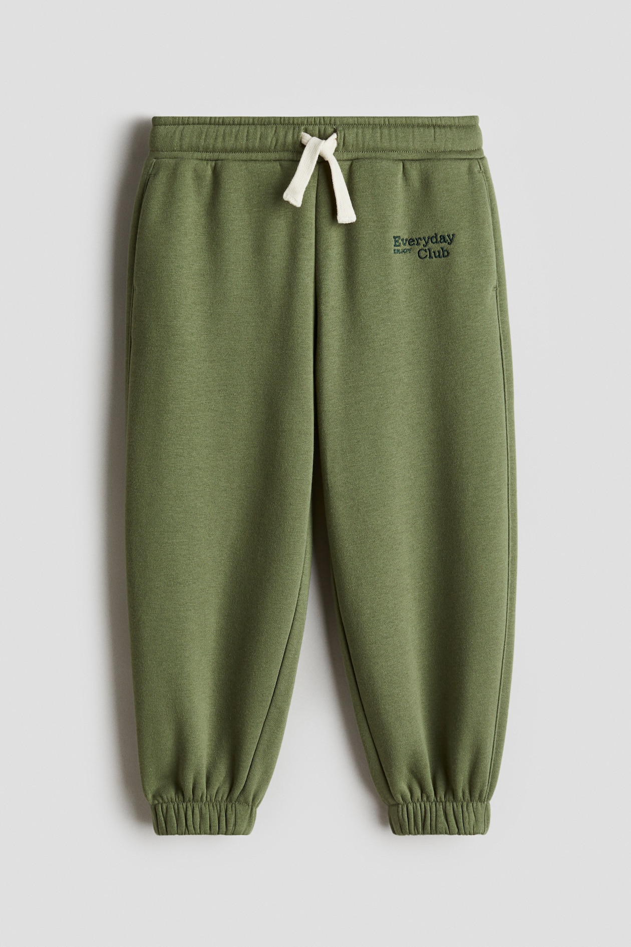 Green Embroidery-detail joggers for kids | H&M GB